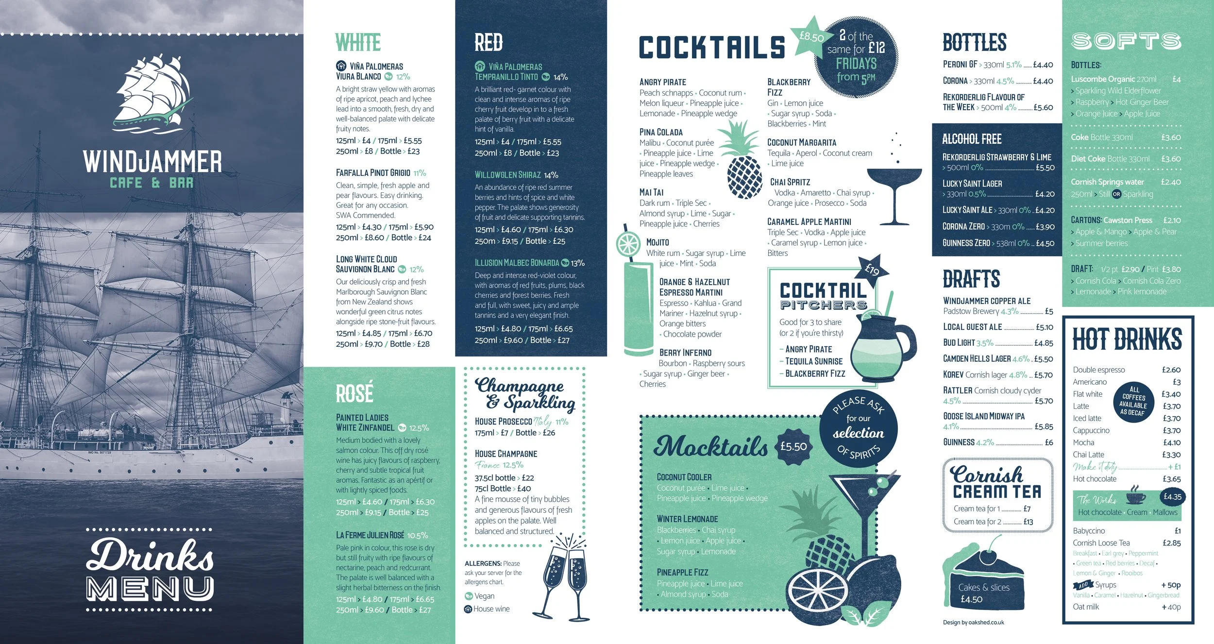 MENUS — Windjammer Café & Bar