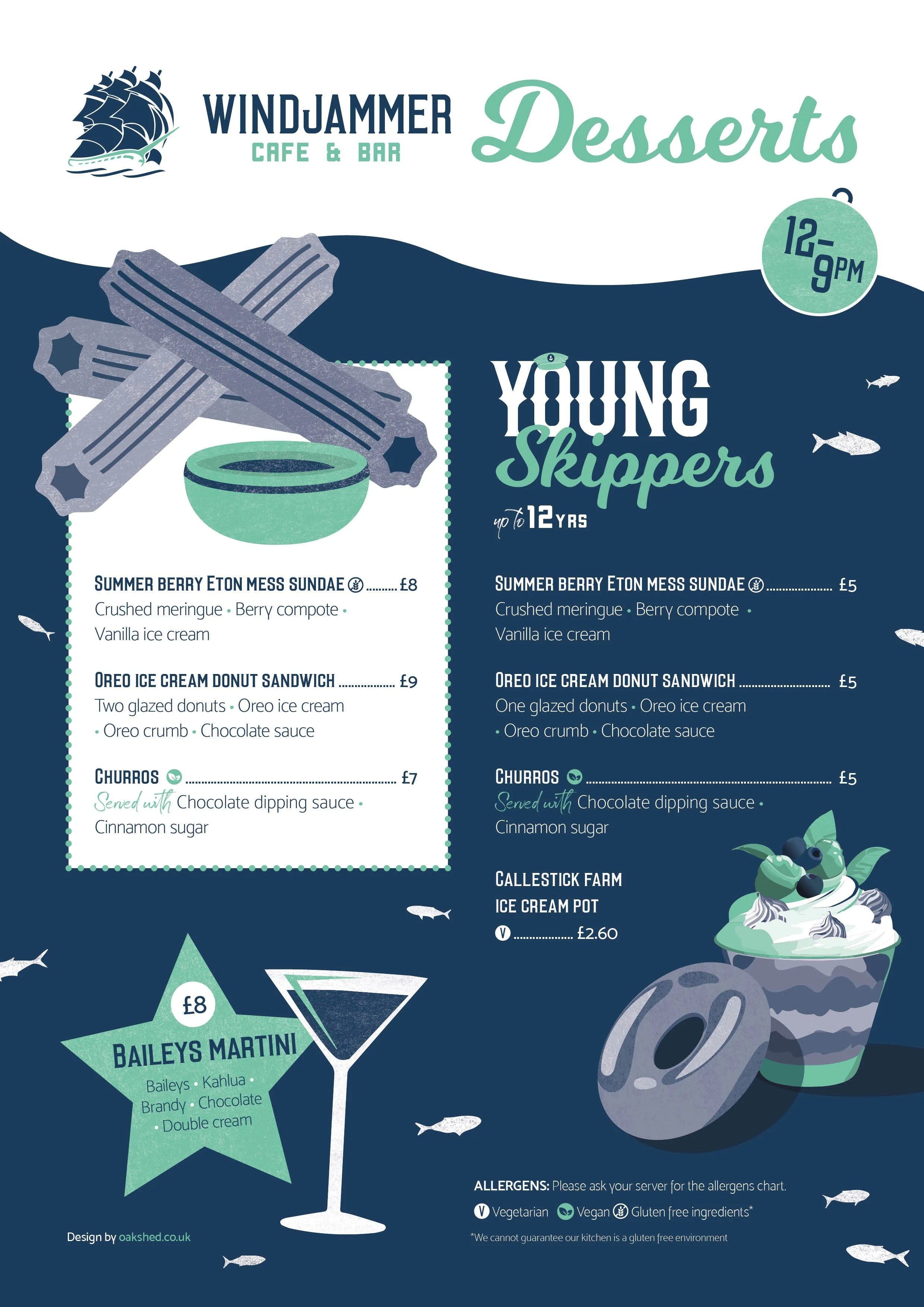 MENUS — Windjammer Café & Bar