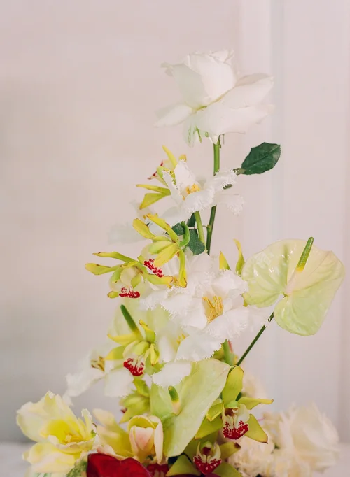 Color Theory Sample: White, Burgundy, and Chartreuse — MICHELLE SAMSON