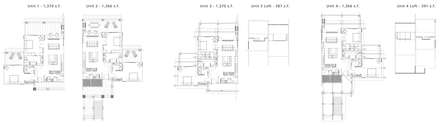 Waterfront Condominiums floorplans Lake Chelan — Yacinde at Wapato Point