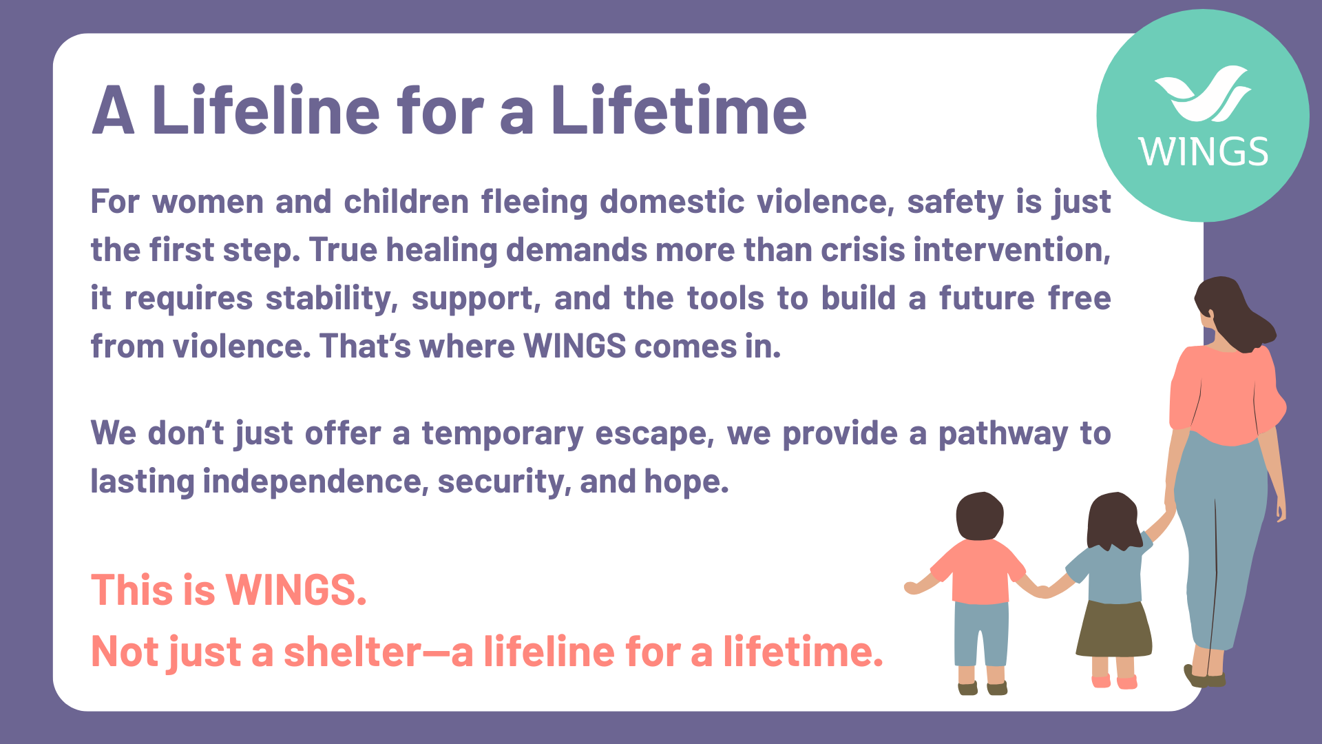 Wings: Safe Housing & Support