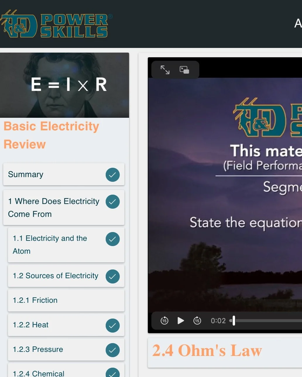 Learning Management System (LMS) — T&D PowerSkills, LLC