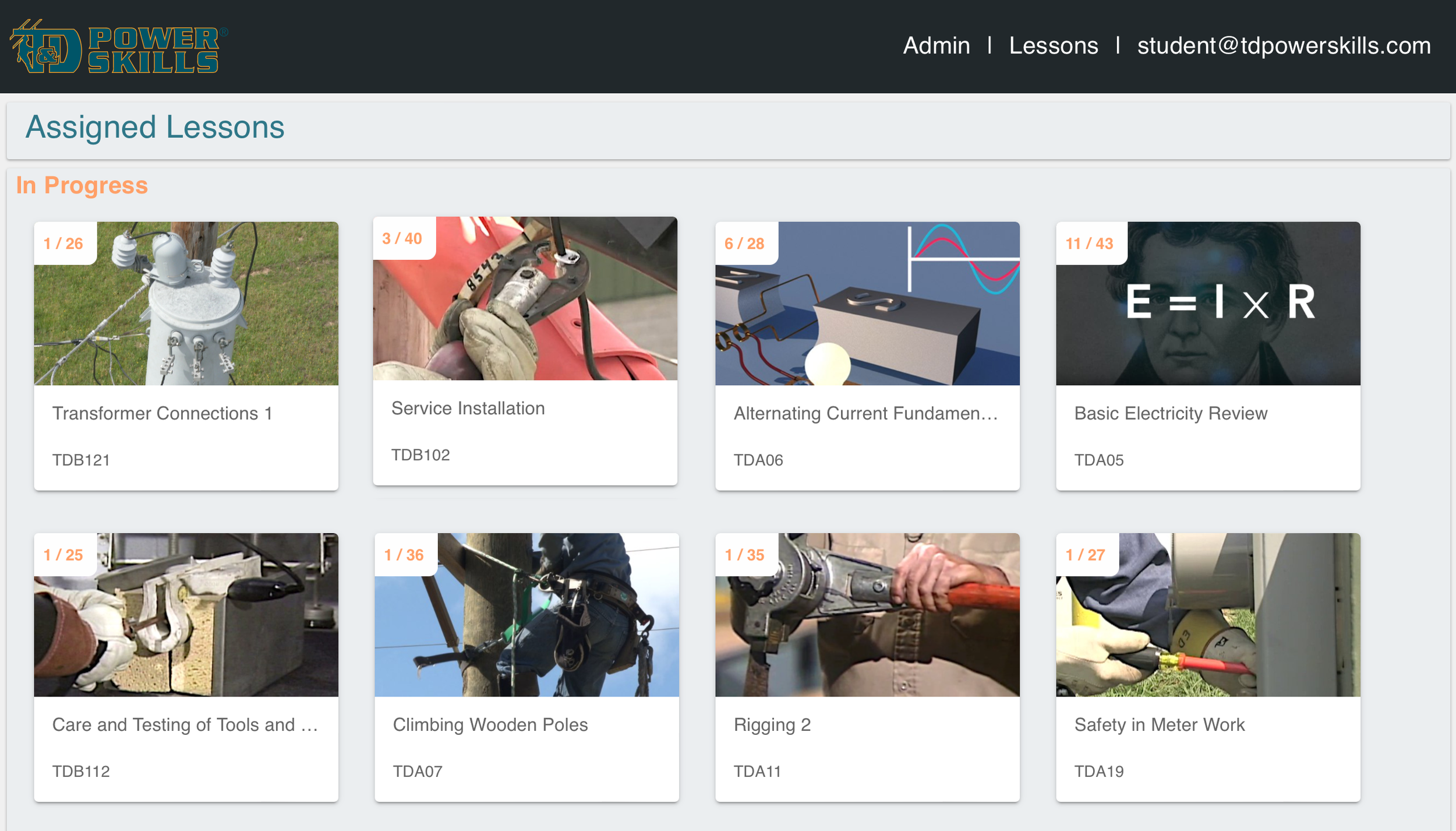 LMS Student Features — T&D PowerSkills, LLC