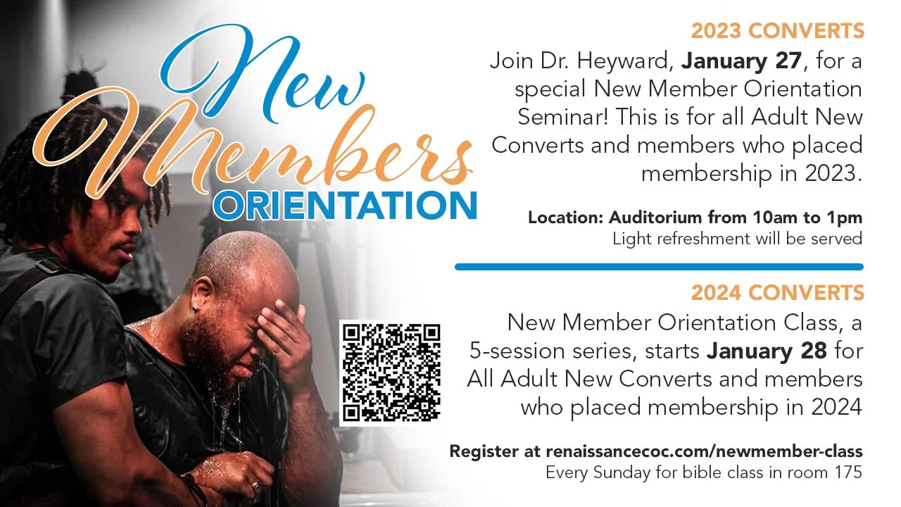 New Member Orientation — Renaissance Church of Christ