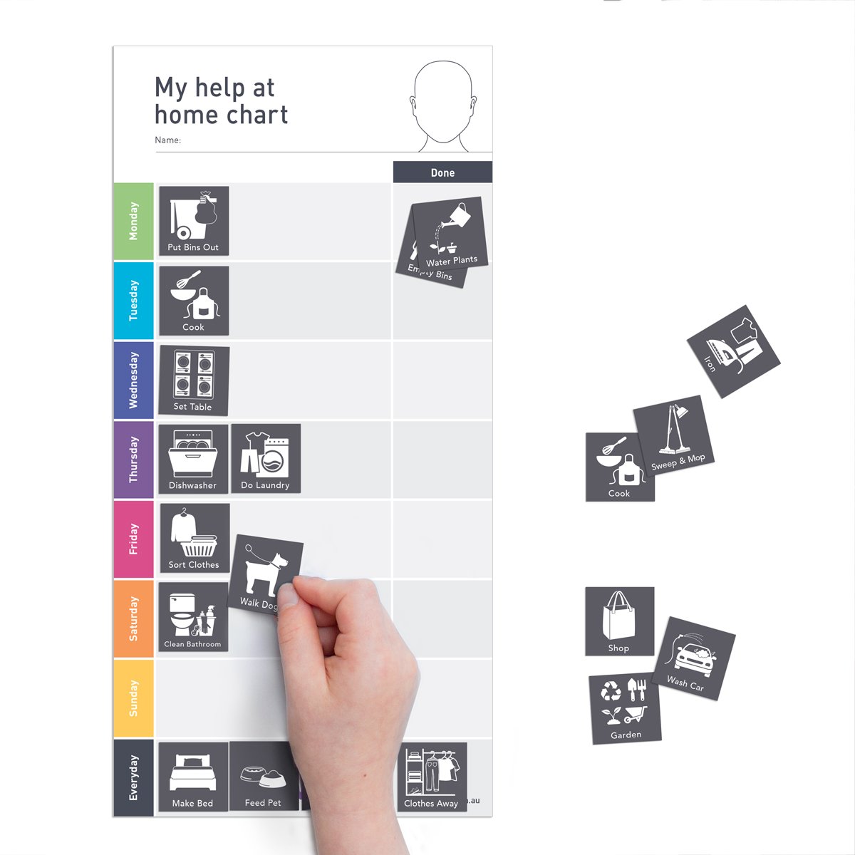 Children's visual daily chore schedule | Magnetic — Remindables ...