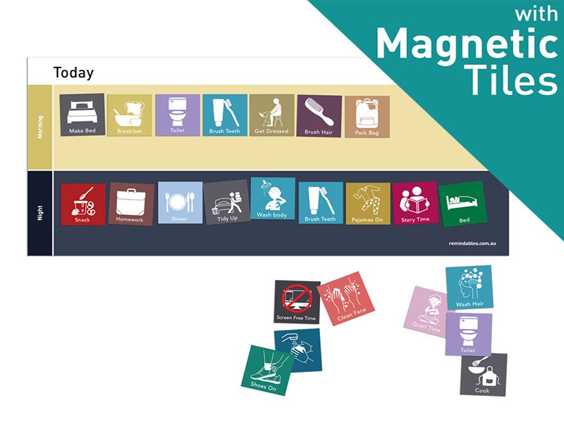 Magnetic Tiles for Household Chores & Jobs | Organize Daily Tasks and ...