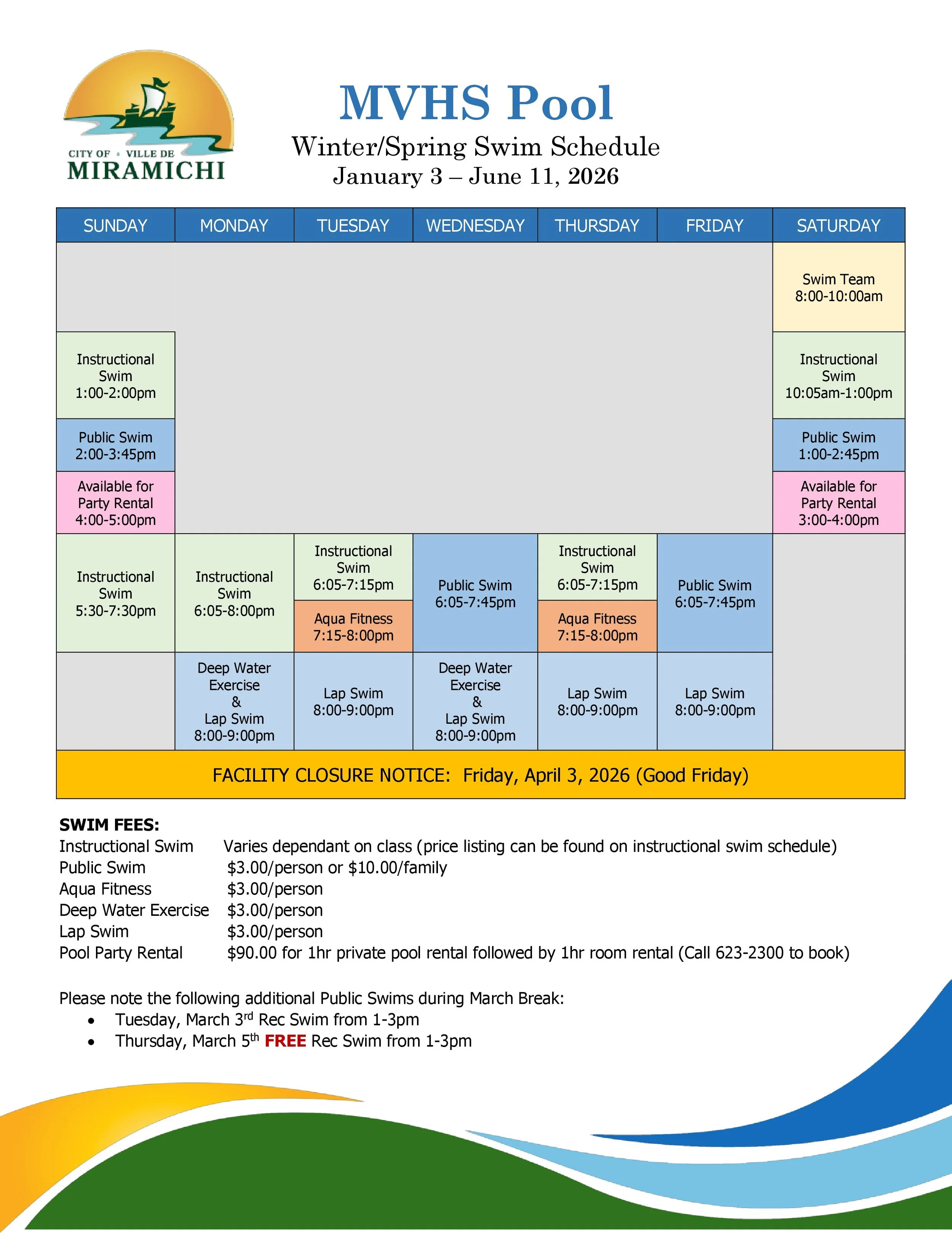 Recreation Calendars — City of Miramichi