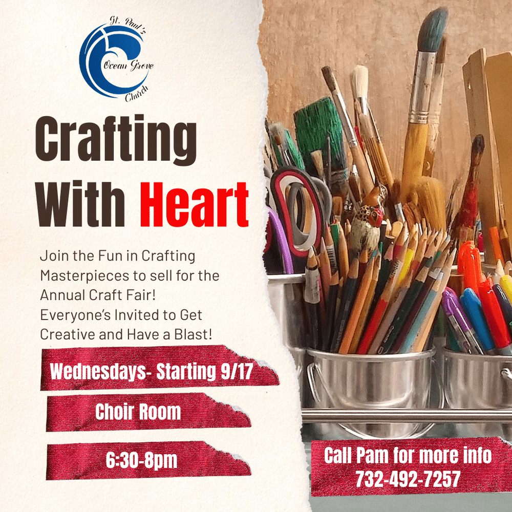 Crafting with Heart — St. Paul's Ocean Grove Church