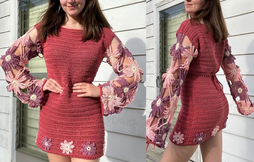 Daisy Daze Dress — Crochet Pattern for Spring Dress with Floral See ...
