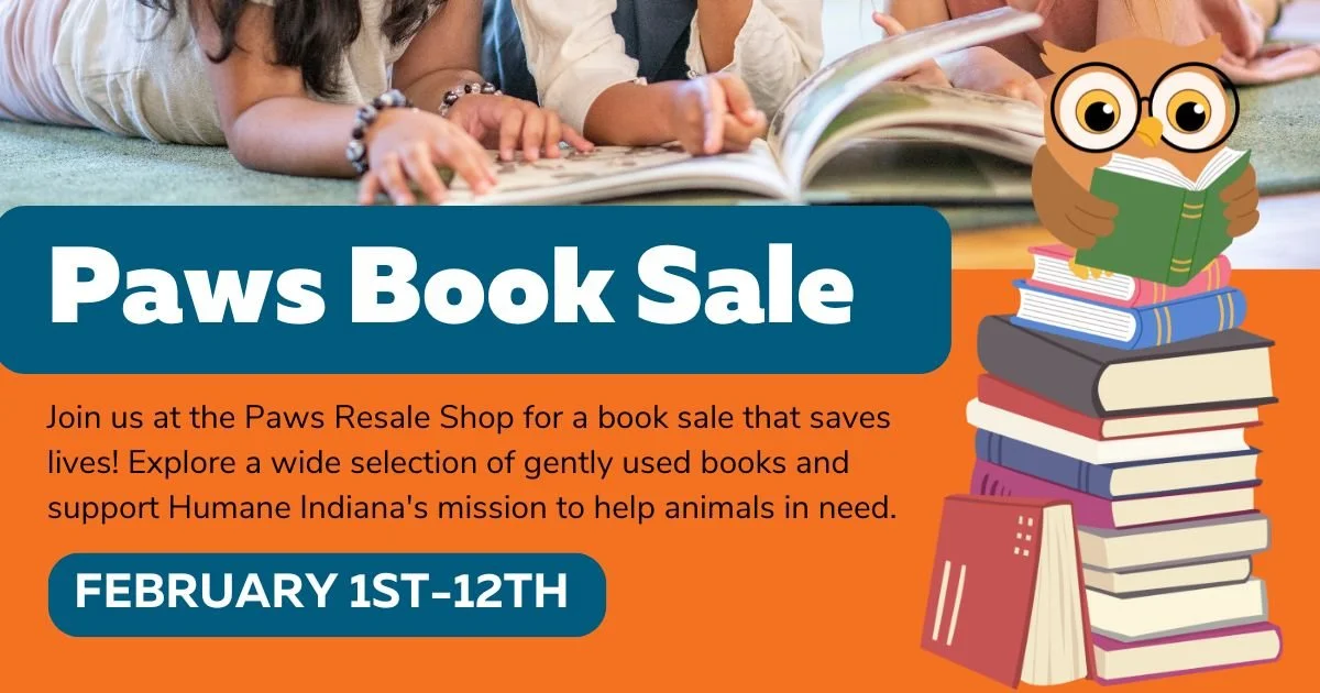 Book Sale at Paws Resale! — Humane Indiana