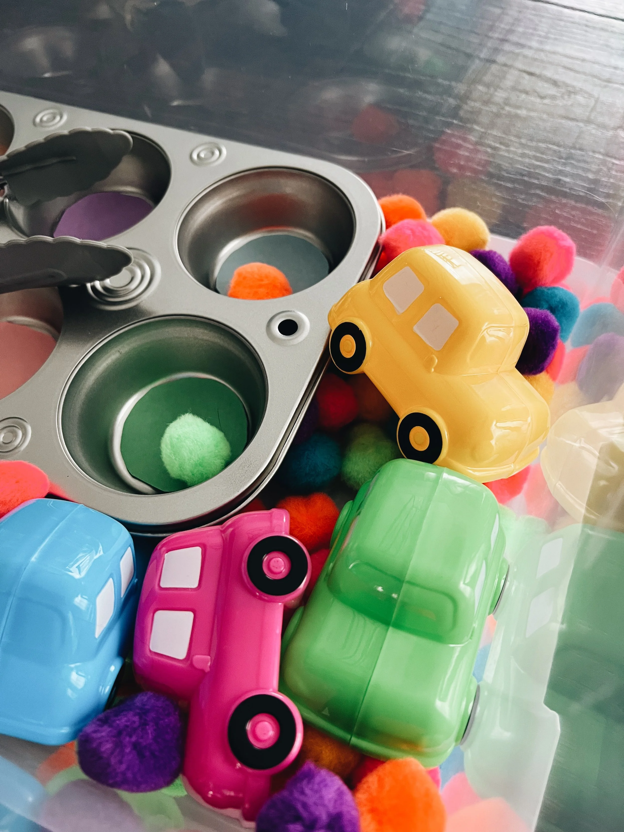 Simple Toddler Activity: Color Sorting Bin — The Strawberry Lane