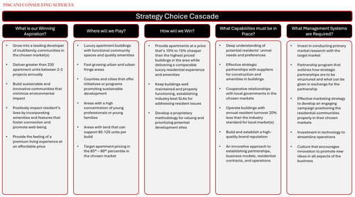 Build A Winning Strategy: Strategy Choice Cascade — Piscani Consulting ...