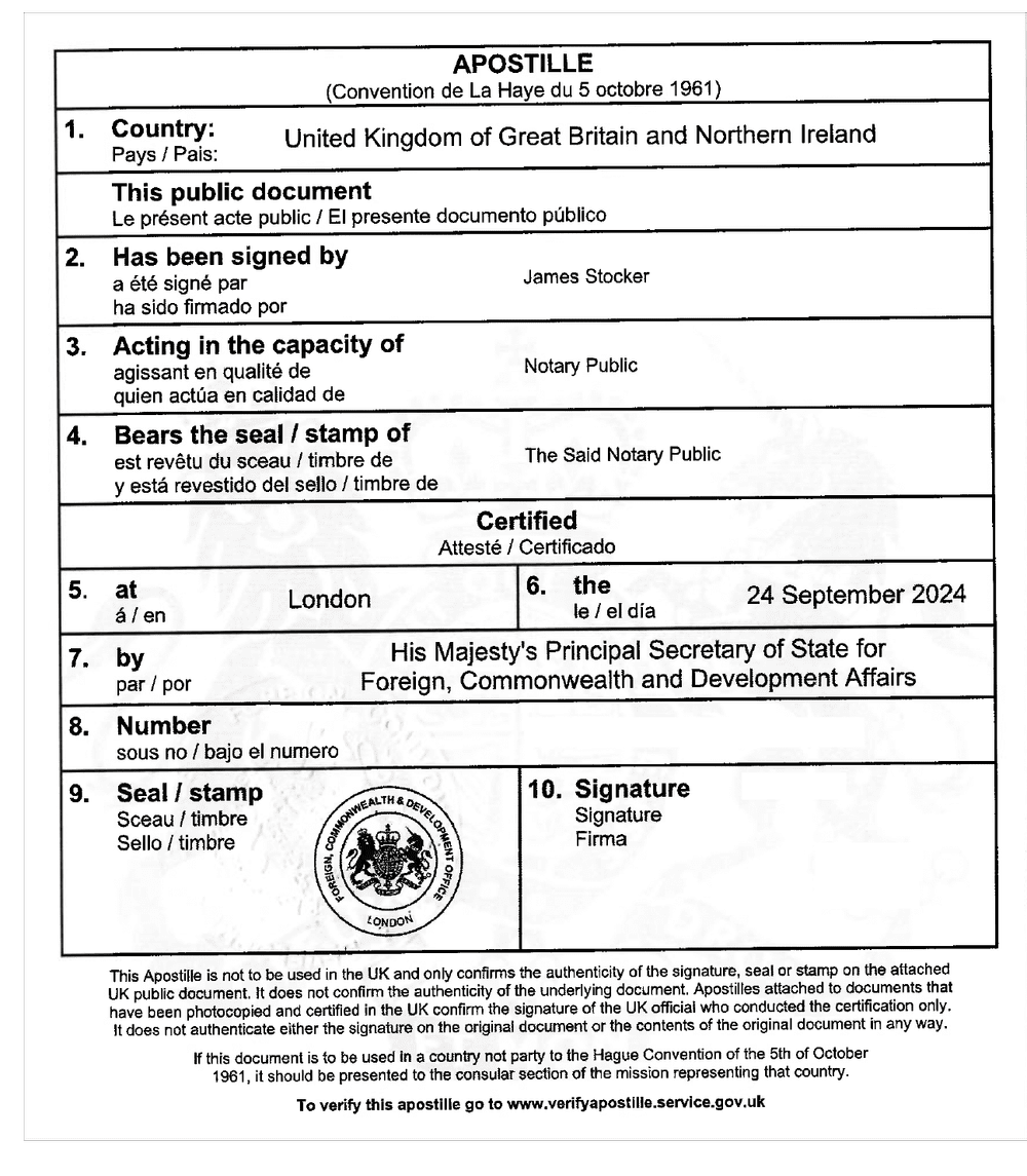 What is an apostille? — James Stocker Notary Public