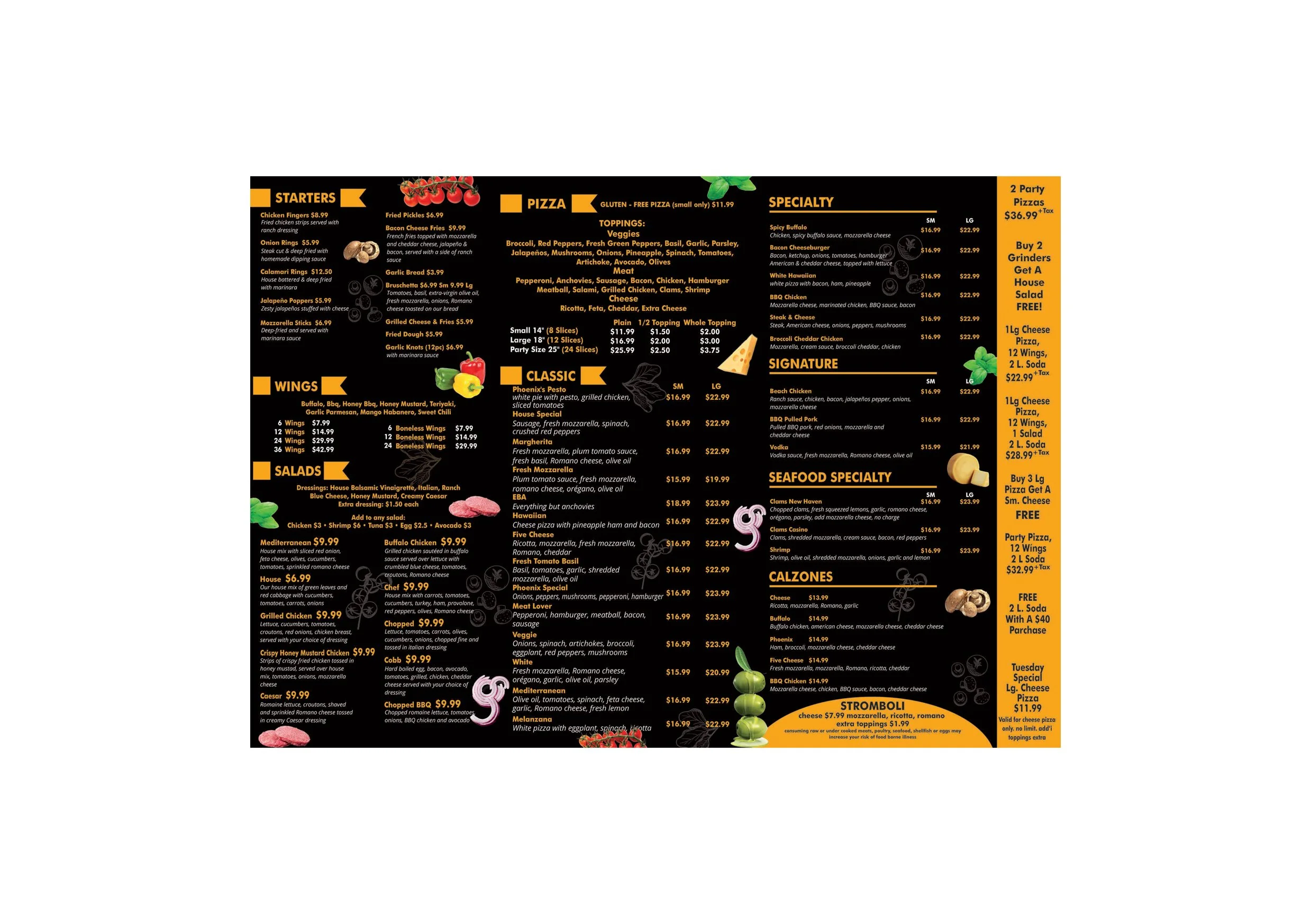 menu — PHOENIX PIZZERIA
