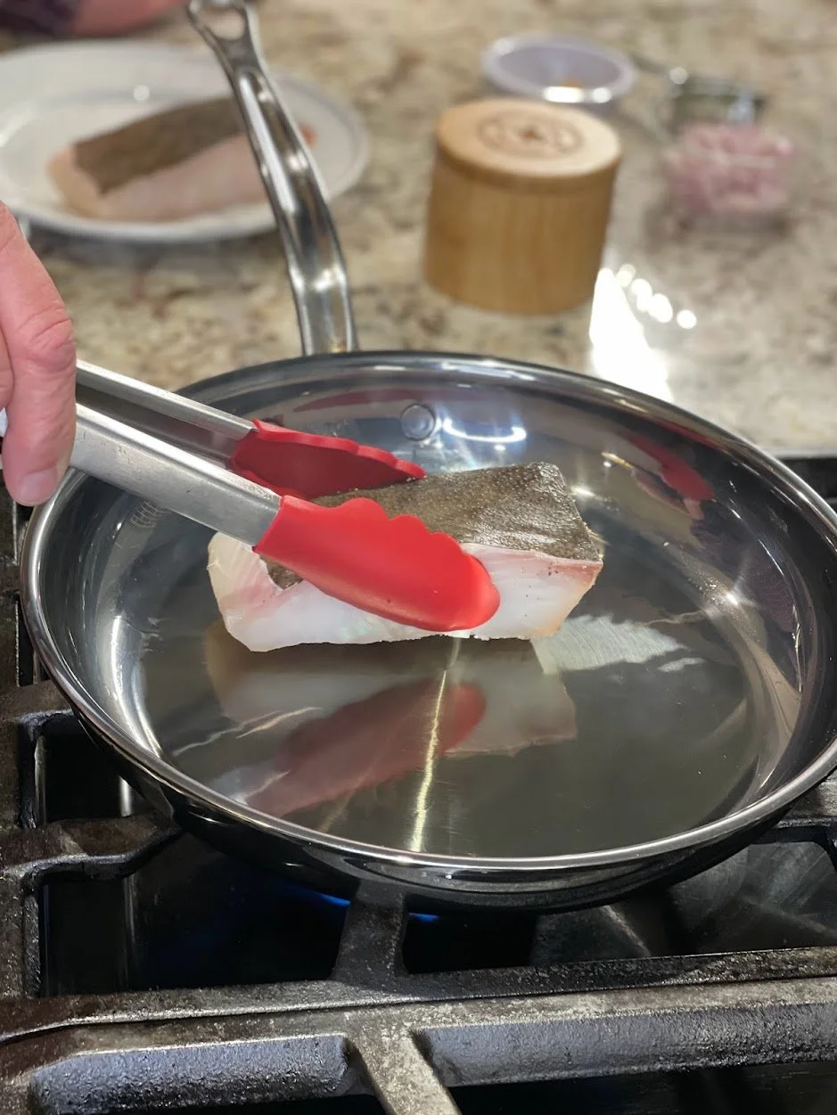 Quick Halibut in Lemon Cream and White Wine Sauce — Tastes & Treks