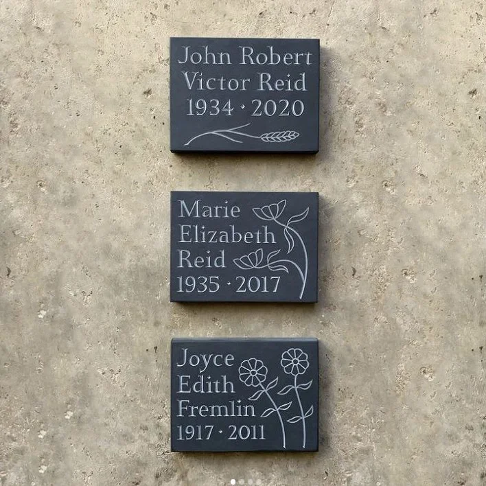 Bespoke handcarved memorials and cremation stones — Memorial Workshop