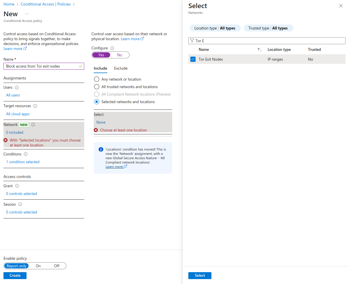 Conditional Access Policies to Block Tor IPs — Lab539