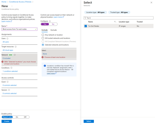 Conditional Access Policies to Block Tor IPs — Lab539