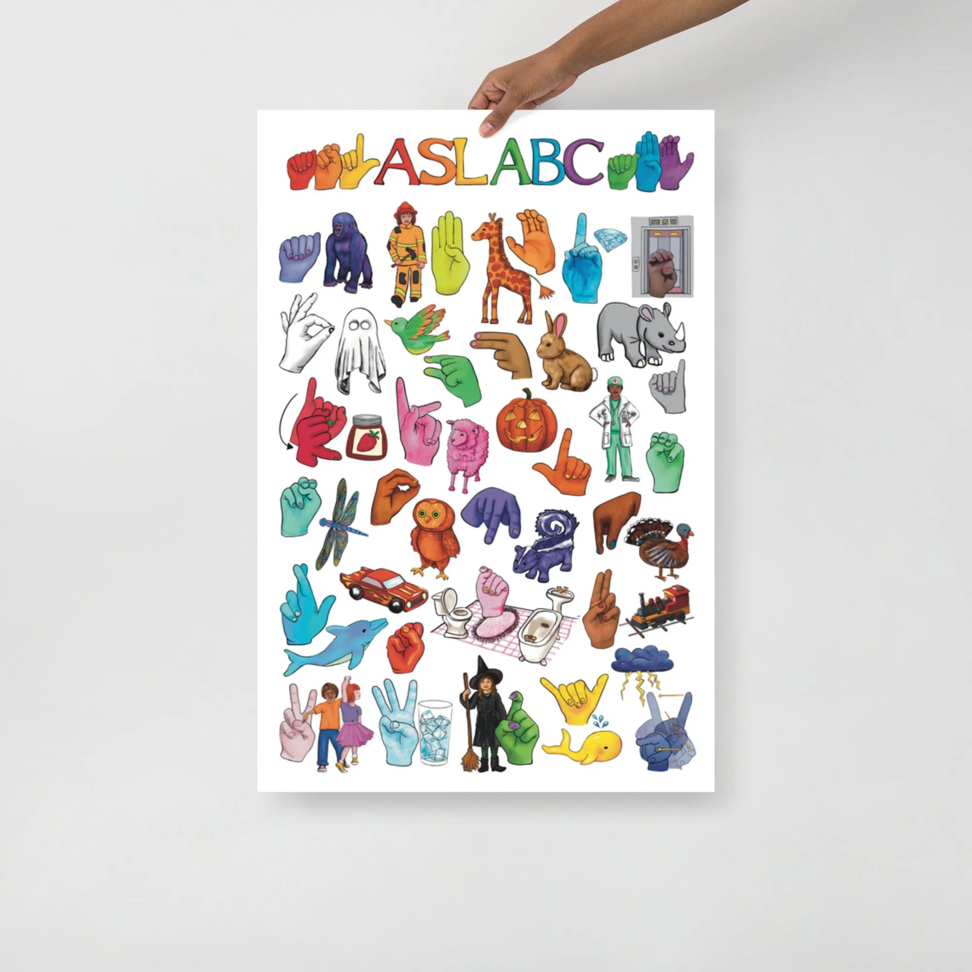 ASL ABC Poster — Montana Family ASL