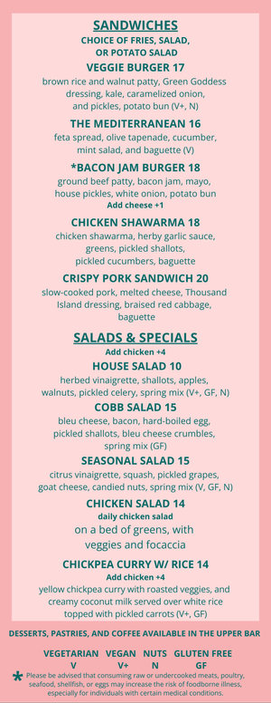 MENUS — JoJos