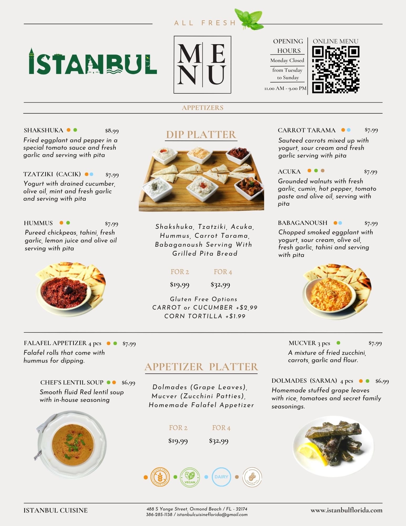 Menu — istanbul florida