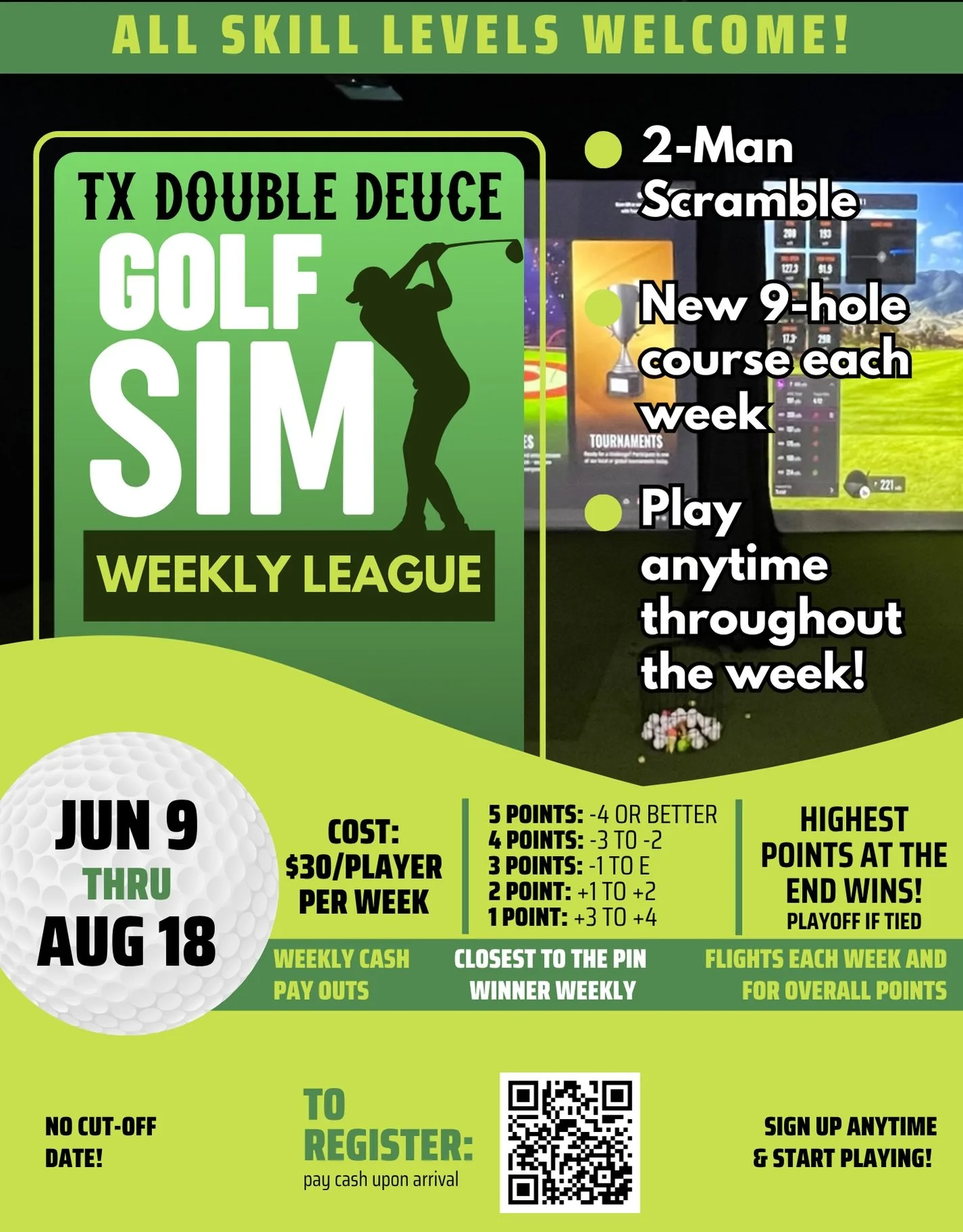 Golf — TX Double Deuce Poker Room, Bar & Golf Simulator in DFW