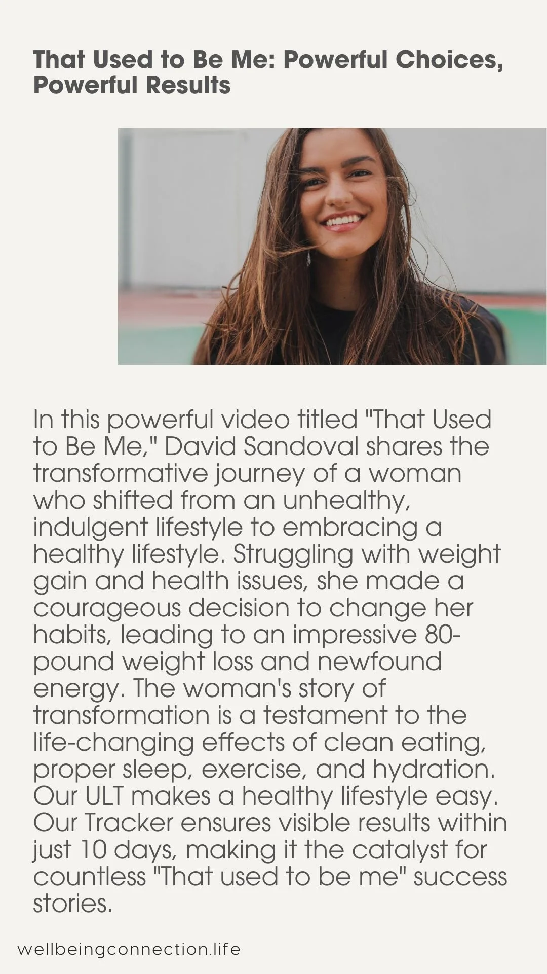 That Used to Be Me: Transformation Stories — Wellbeing Connection