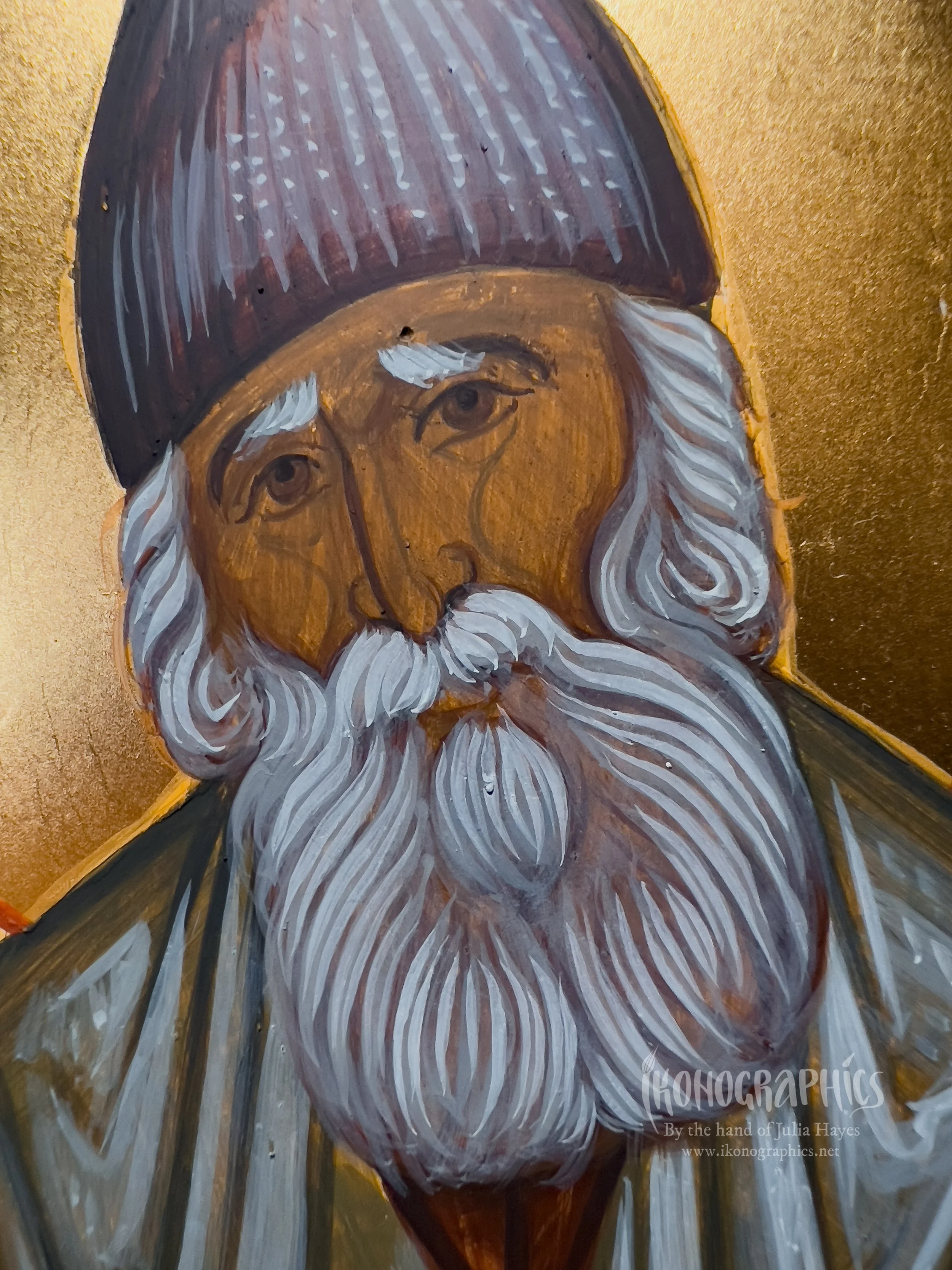 Painting St Paisios: Face and Beard — Ikonographics: Icons and ...