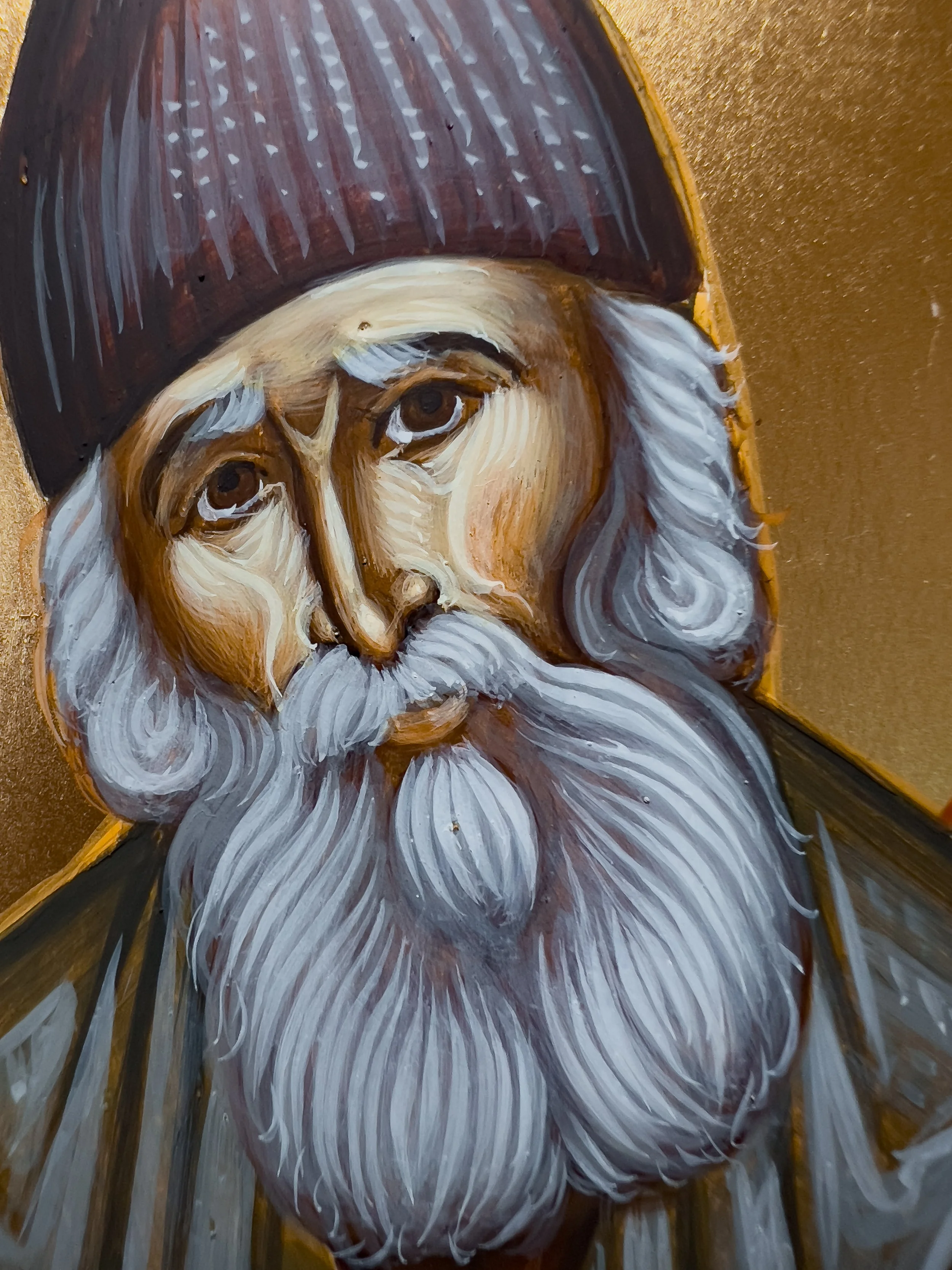 Painting St Paisios: Face and Beard — Ikonographics: Icons and ...
