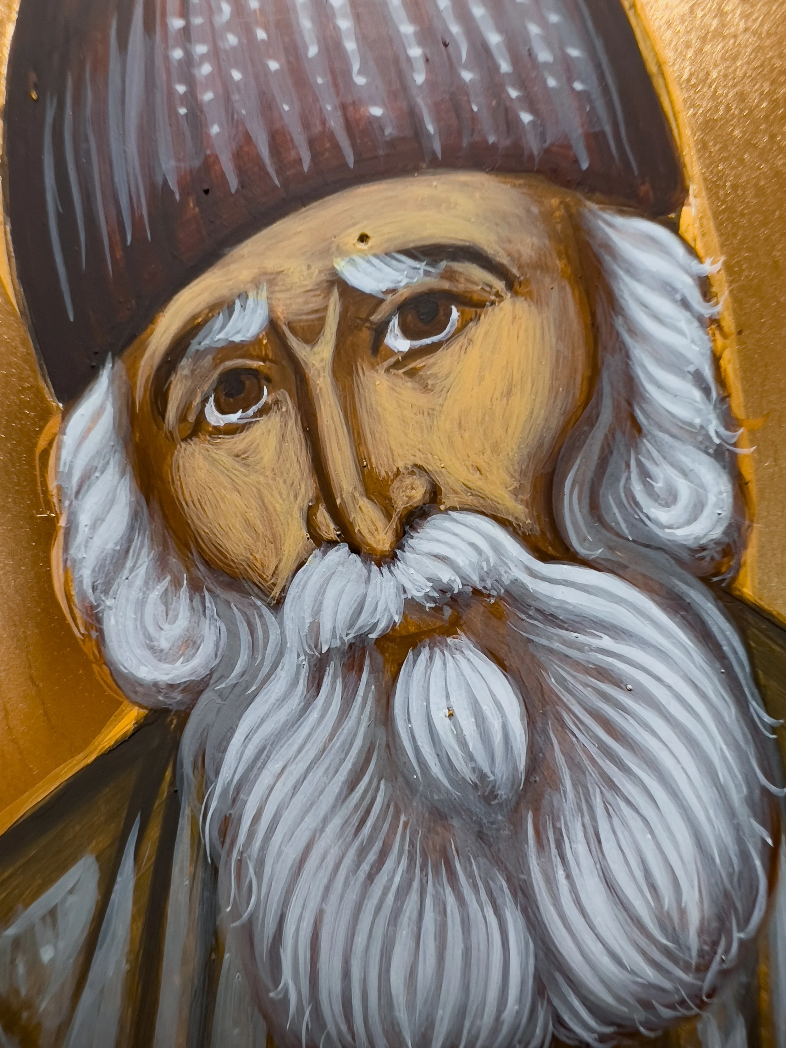 Painting St Paisios: Face and Beard — Ikonographics: Icons and ...