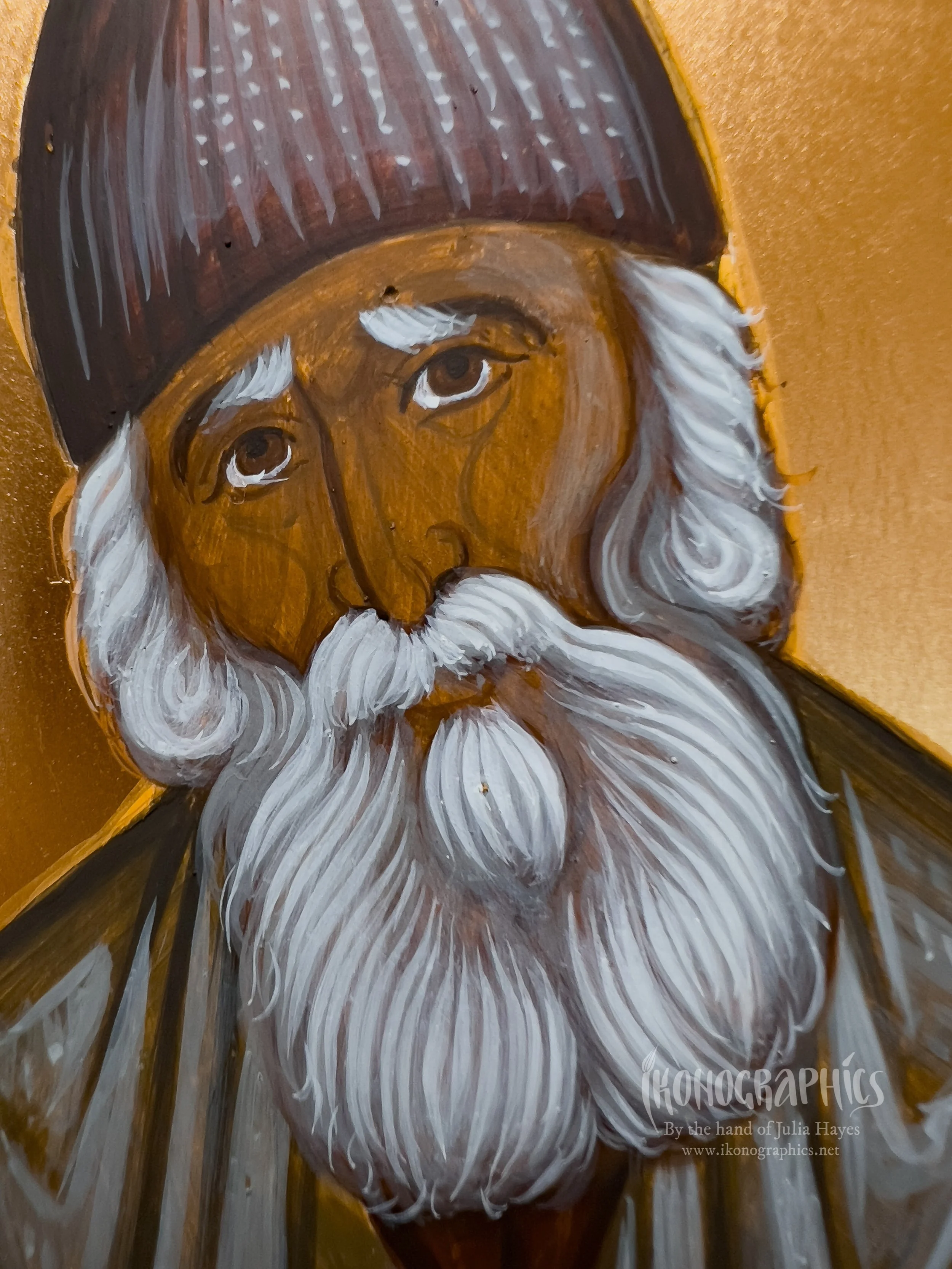 Painting St Paisios: Face and Beard — Ikonographics: Icons and ...