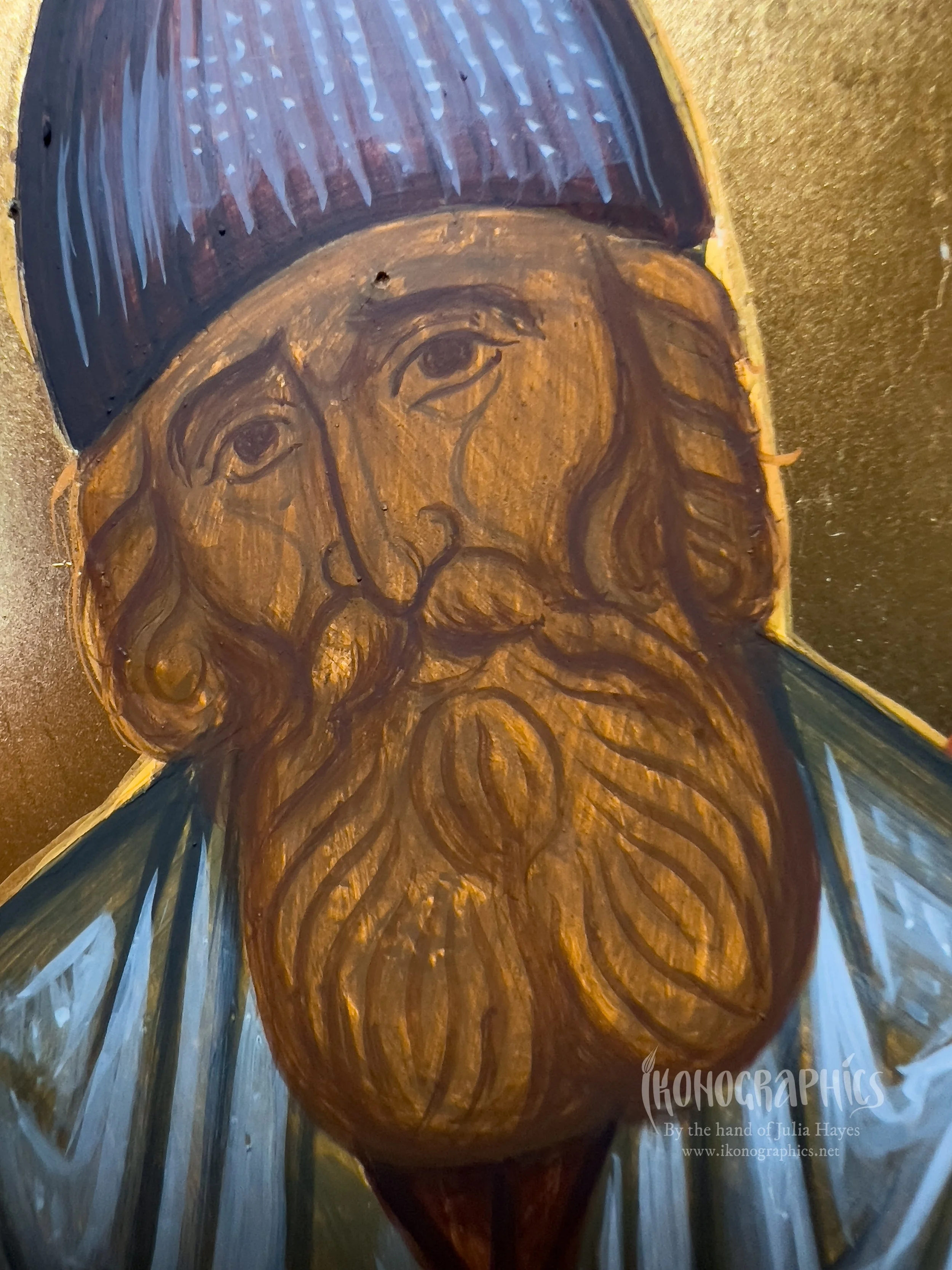Painting St Paisios: Face and Beard — Ikonographics: Icons and ...