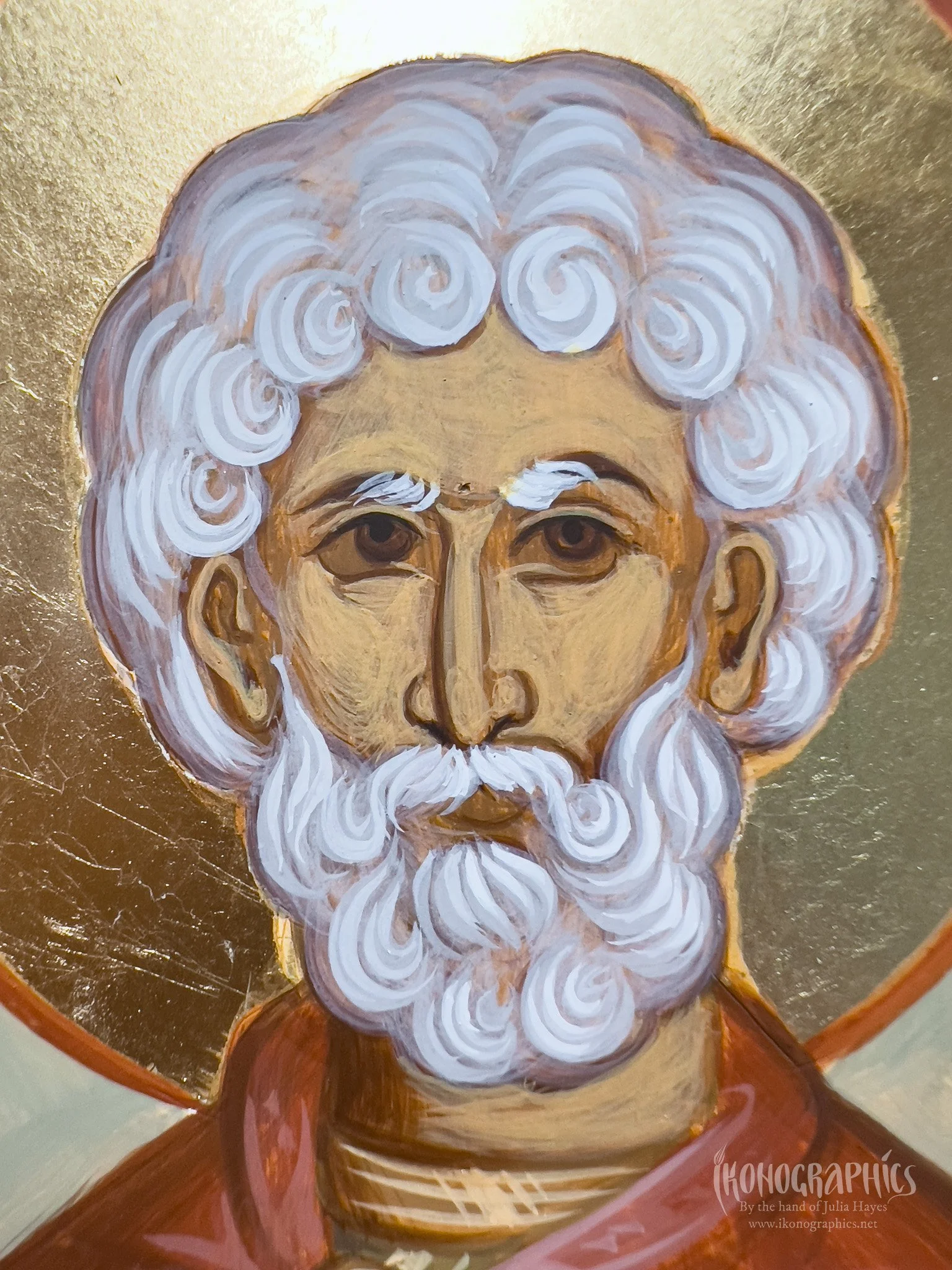 Painting St Menas Step-by-Step (Part 2: Face and Hair) — Ikonographics ...