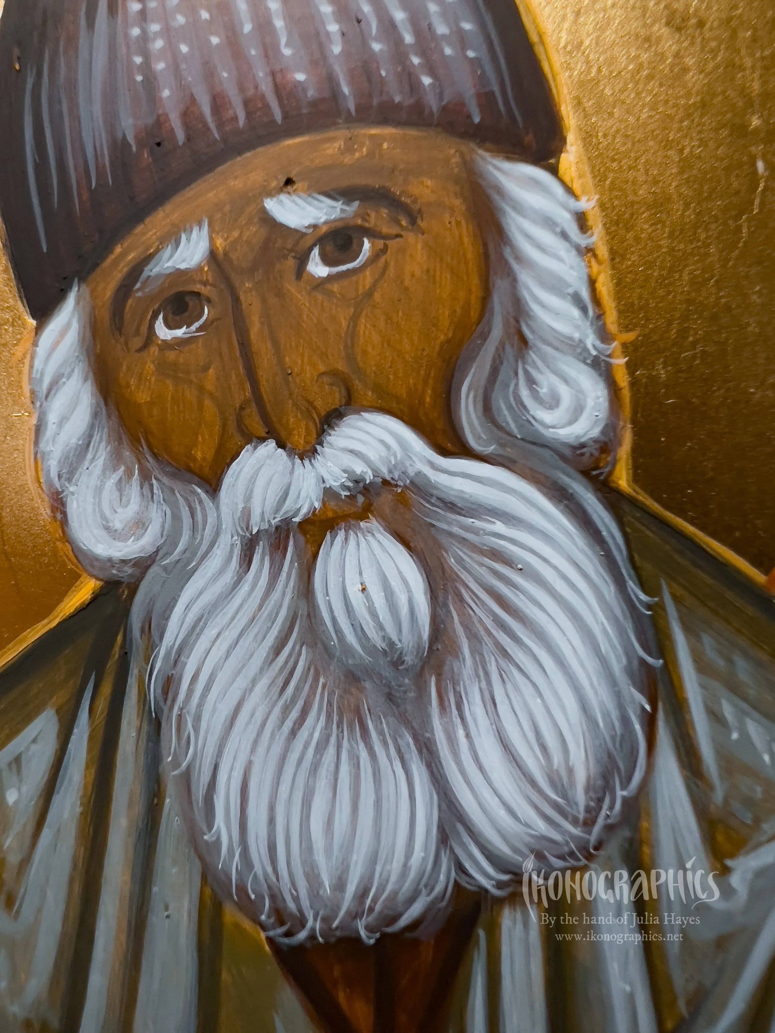 Painting St Paisios: Face and Beard — Ikonographics: Icons and ...