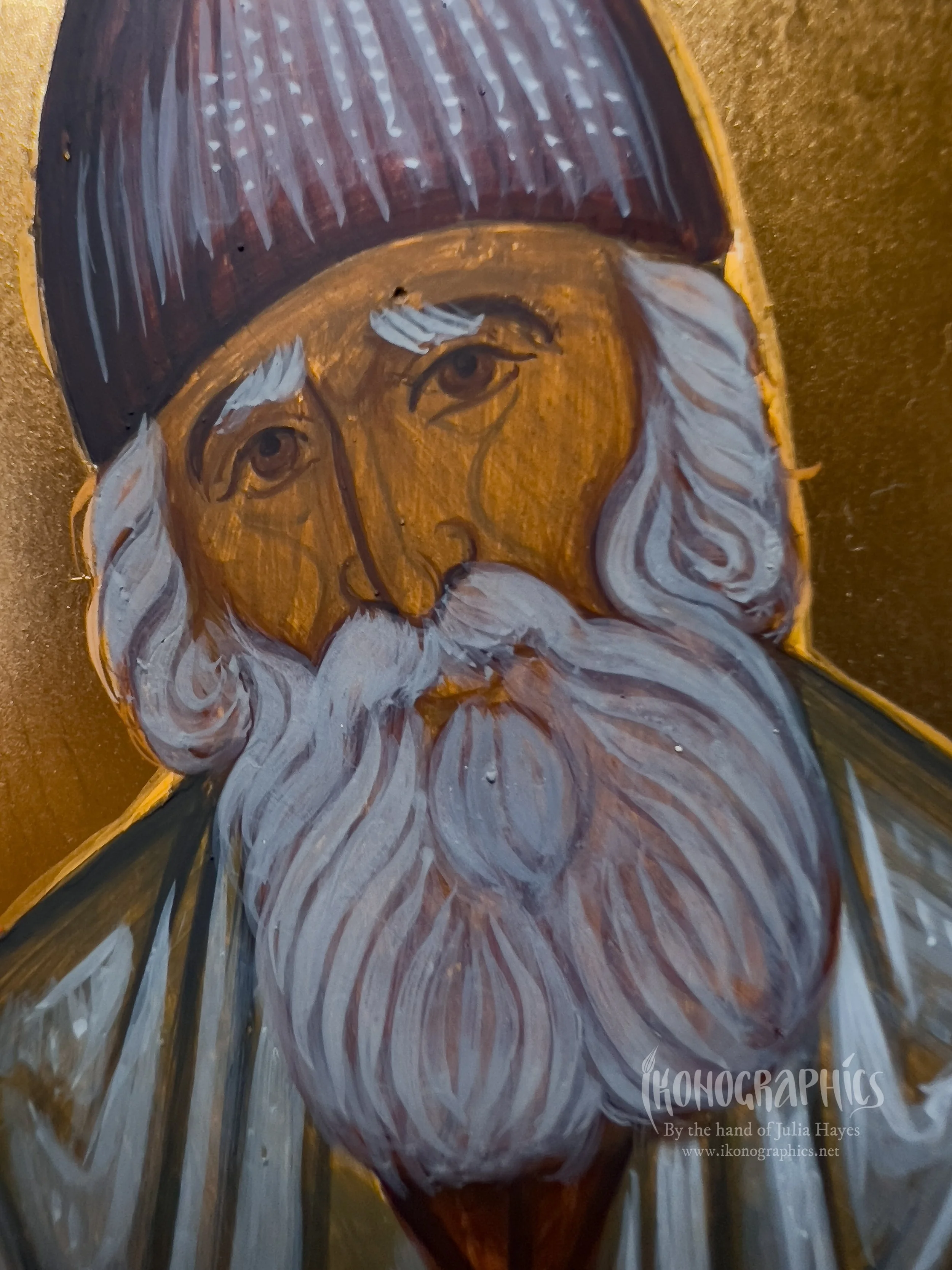 Painting St Paisios: Face and Beard — Ikonographics: Icons and ...