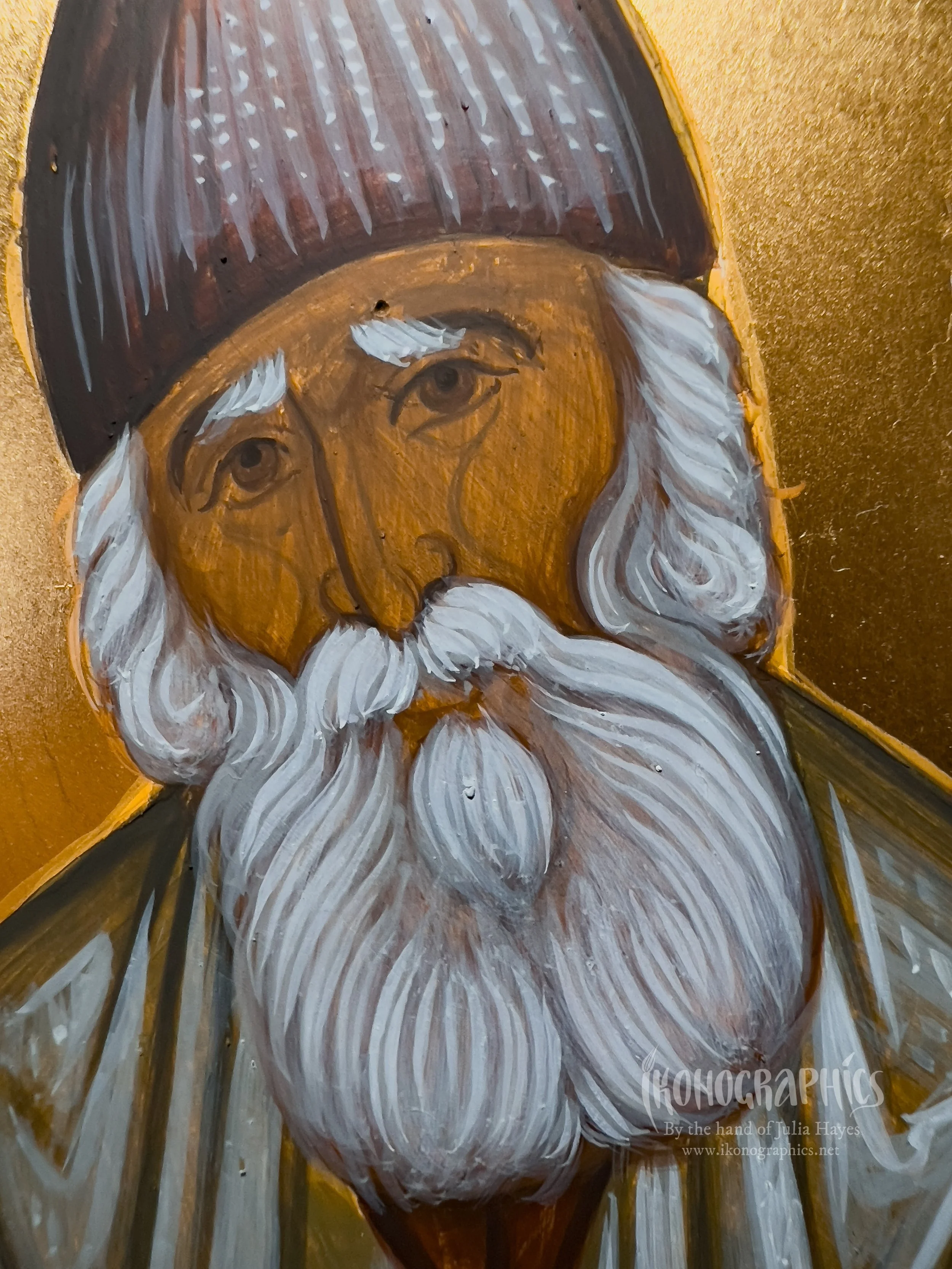 Painting St Paisios: Face and Beard — Ikonographics: Icons and ...