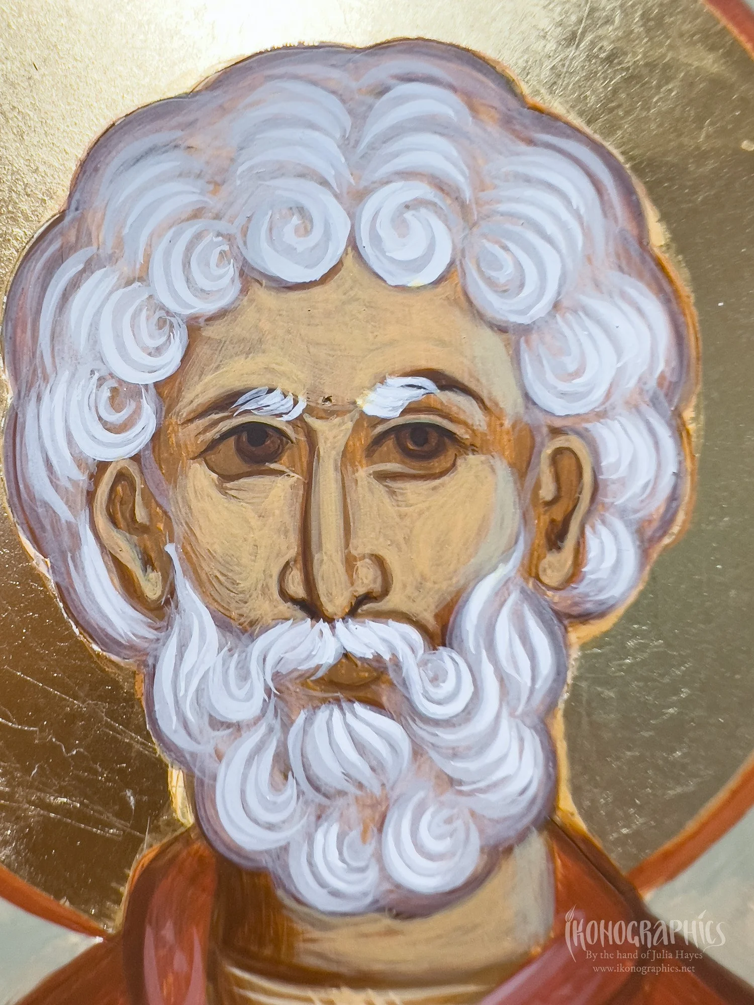 Painting St Menas Step-by-Step (Part 2: Face and Hair) — Ikonographics ...