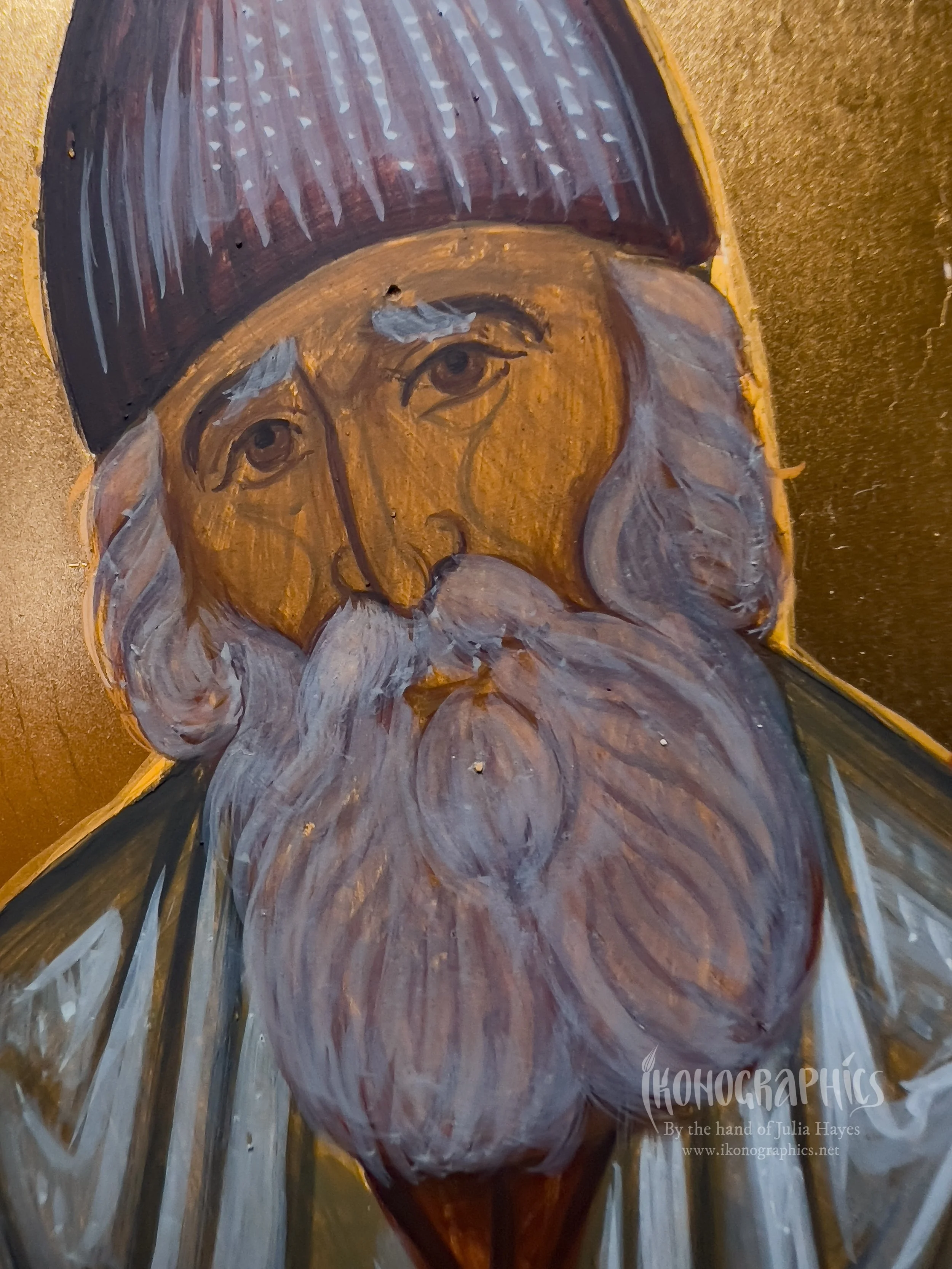 Painting St Paisios: Face and Beard — Ikonographics: Icons and ...