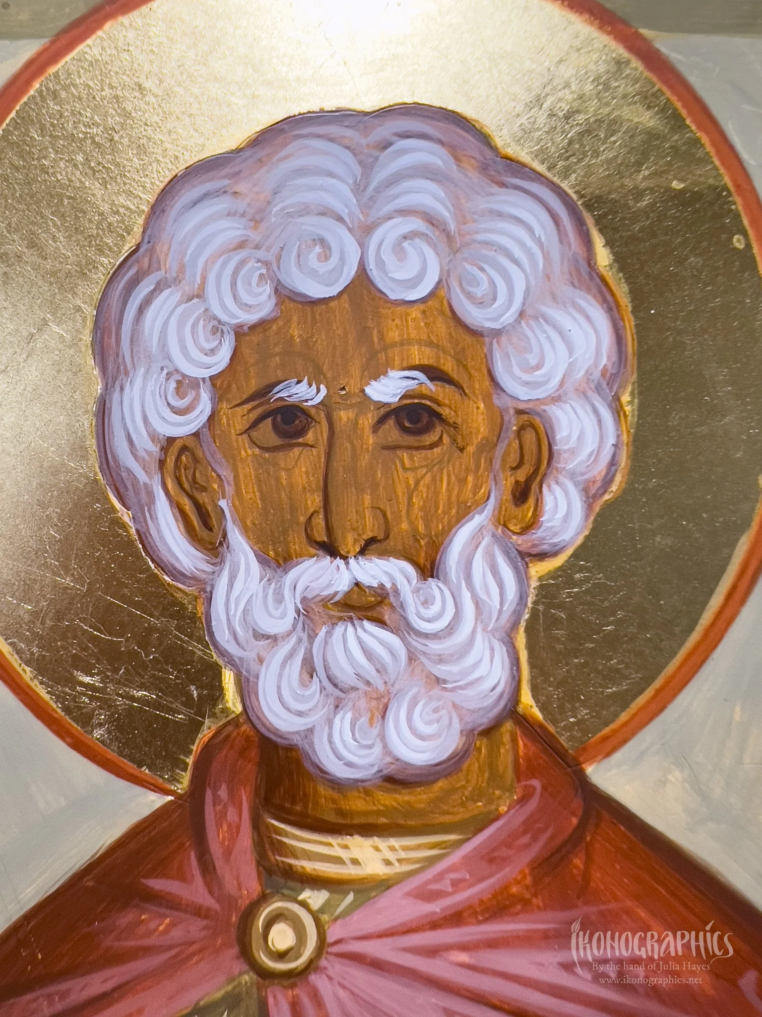 Painting St Menas Step-by-Step (Part 2: Face and Hair) — Ikonographics ...