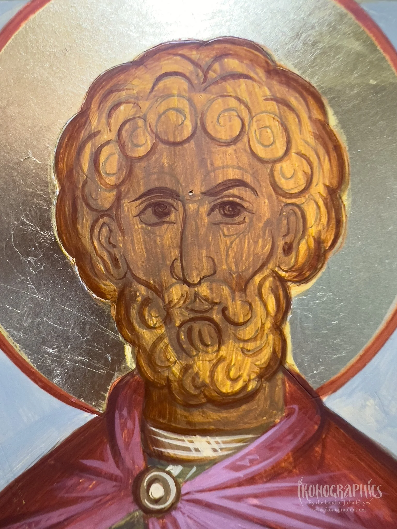Painting St Menas Step-by-Step (Part 2: Face and Hair) — Ikonographics ...