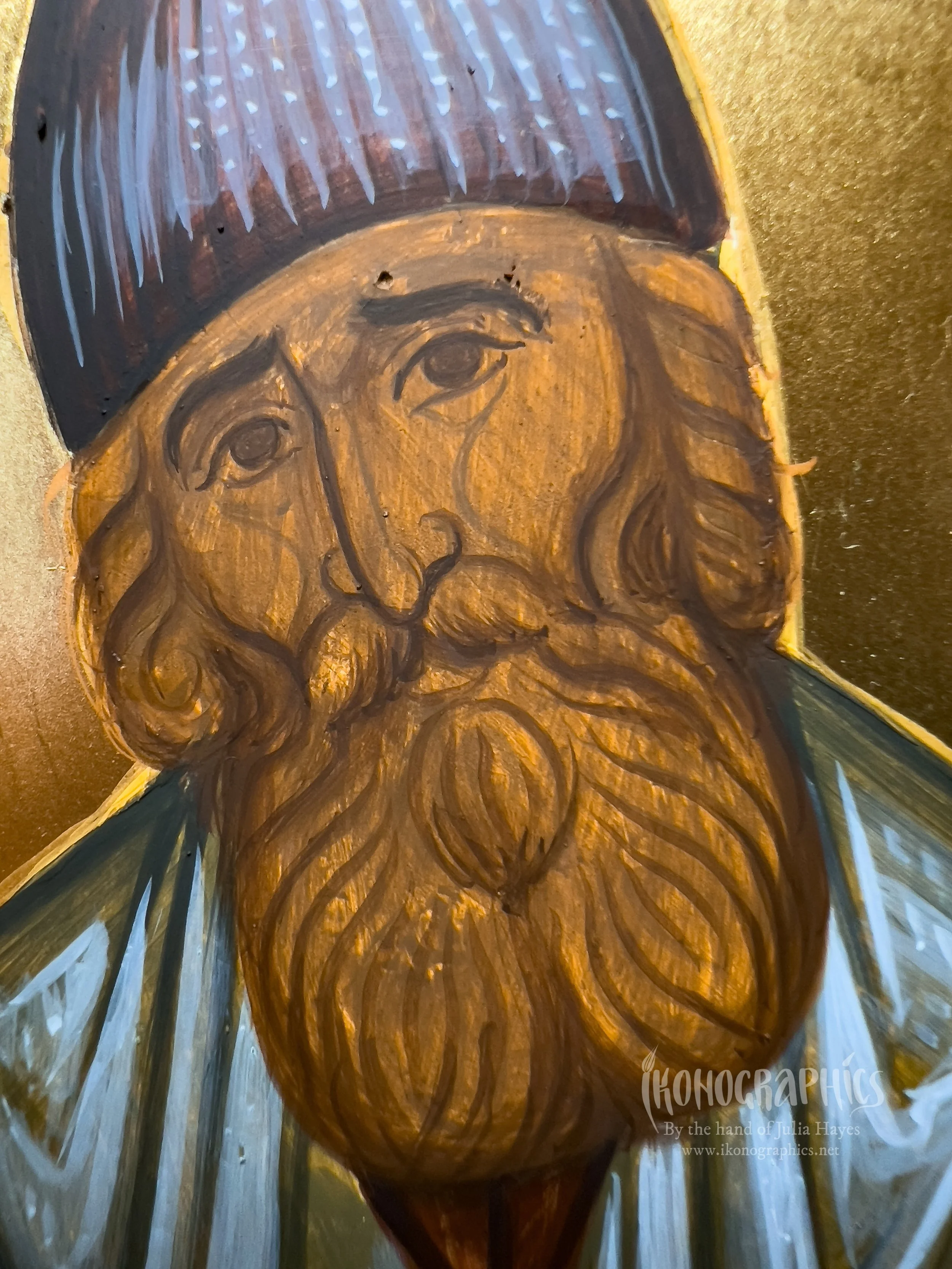 Painting St Paisios: Face and Beard — Ikonographics: Icons and ...