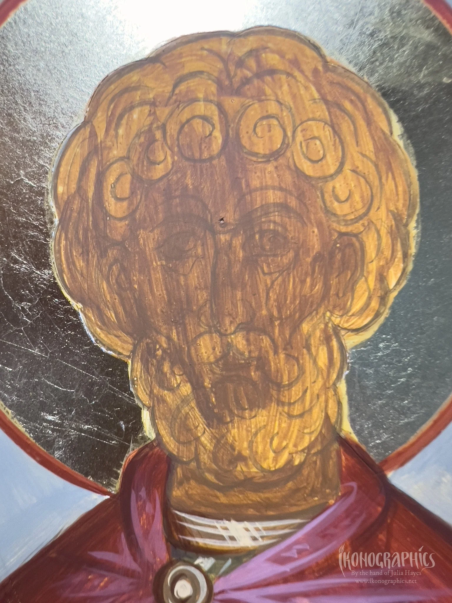 Painting St Menas Step-by-Step (Part 2: Face and Hair) — Ikonographics ...
