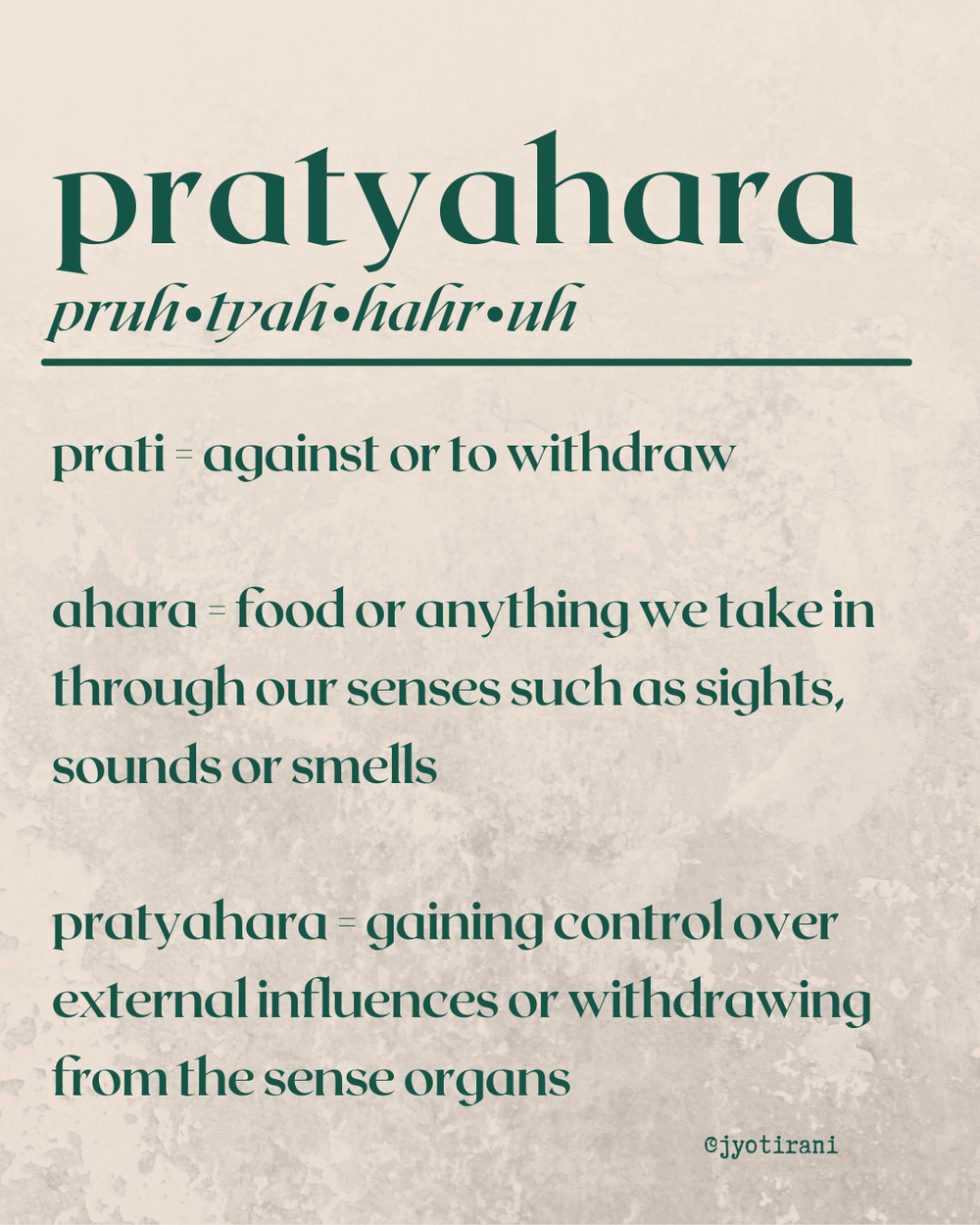 What Is Pratyahara? — Jyoti Rani