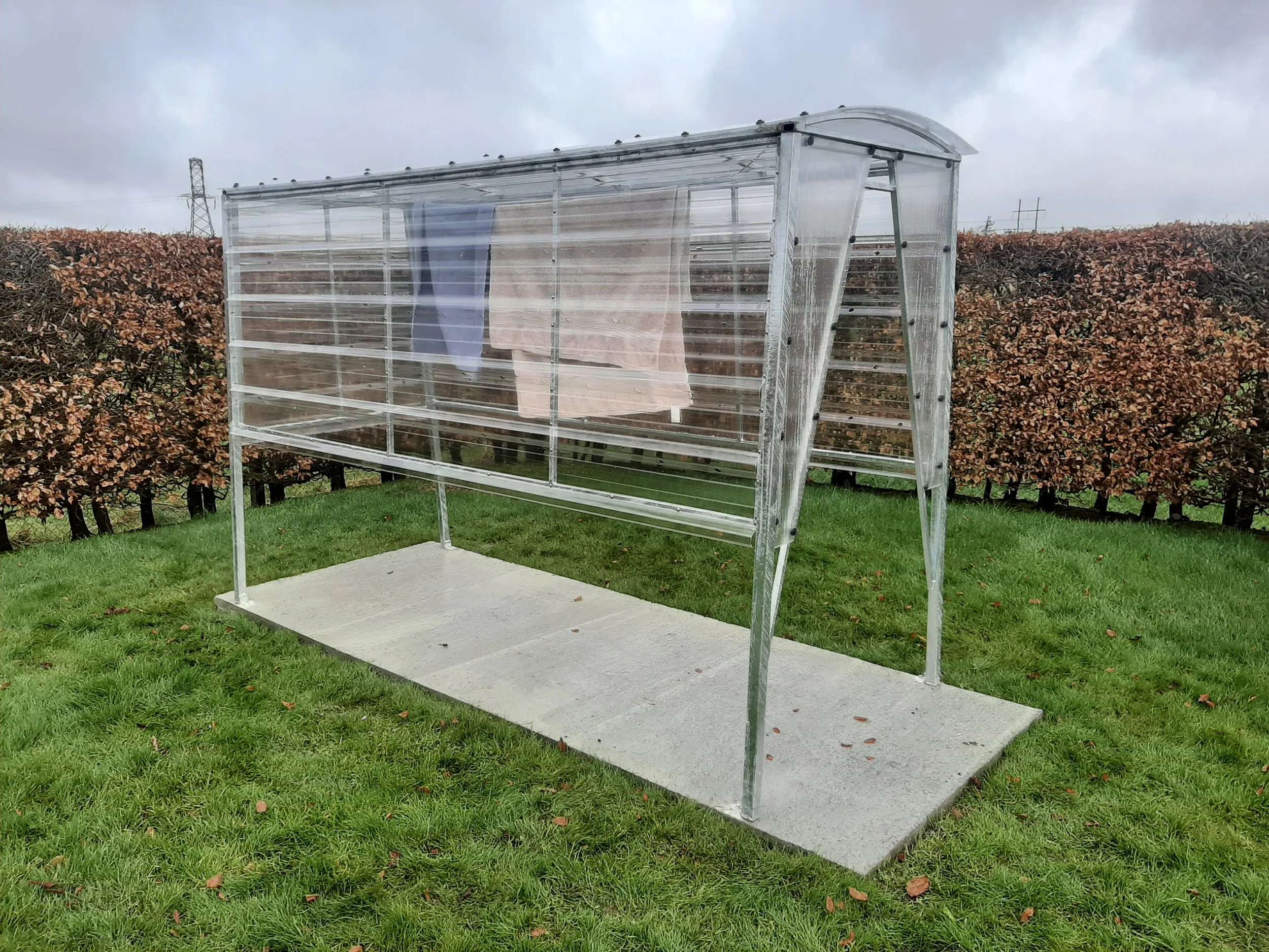 The Laundry shelter: Outdoor laundry drying shelter. Keep your laundry ...