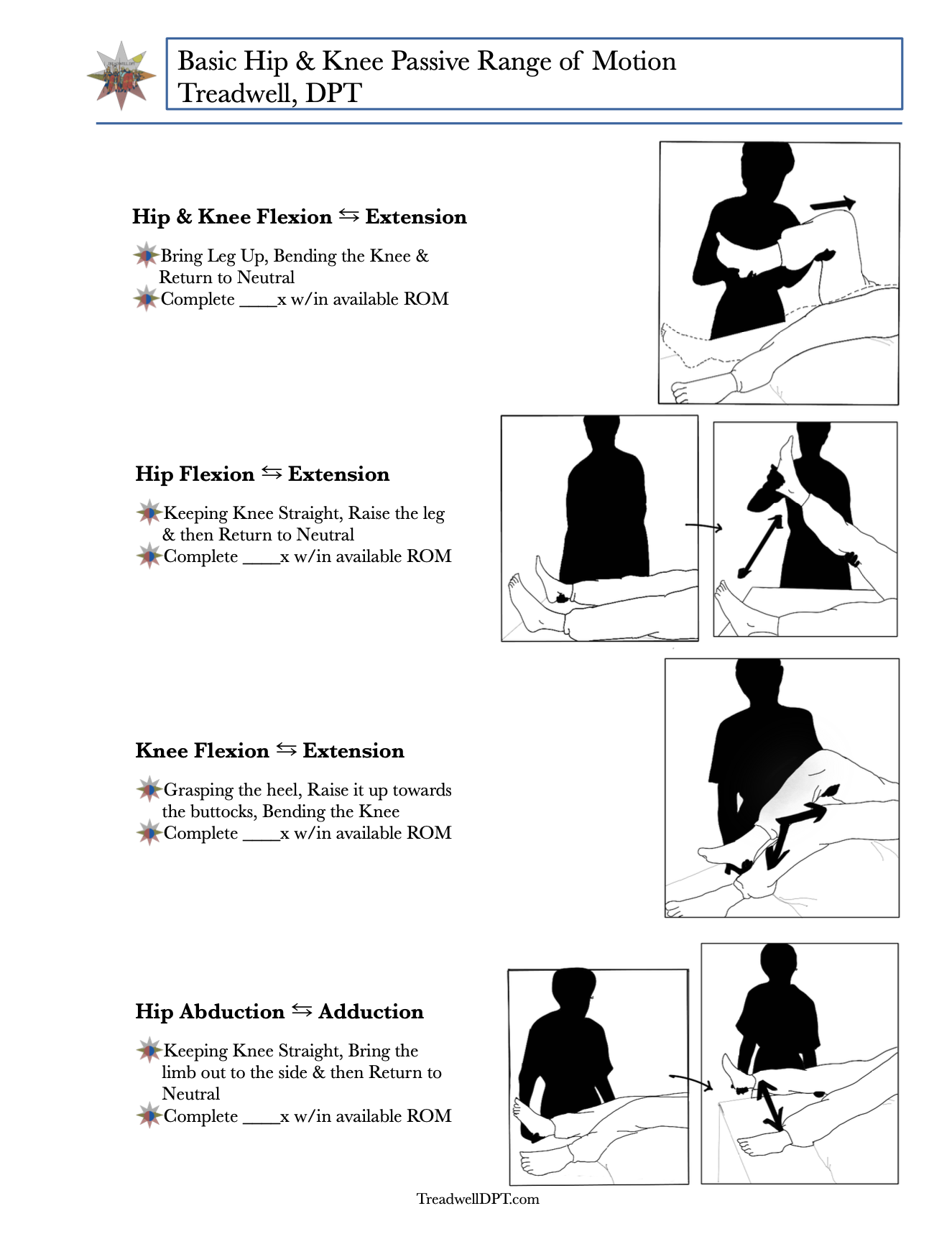 Lower Extremity Passive Range of Motion PDF — Treadwell, DPT