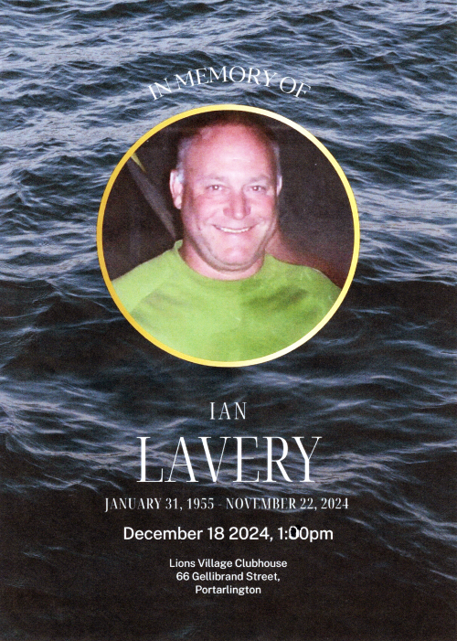 Ian Garth Lavery Memorial Notice | Late of Portarlington | Service Date ...