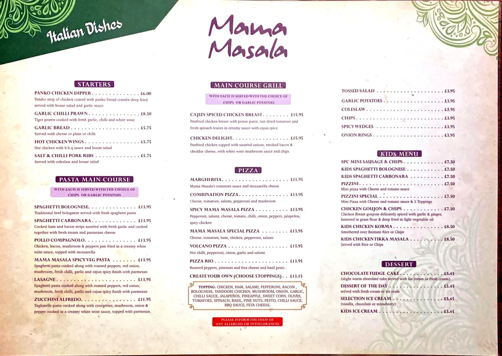 Restaurant — Mama Masala Restaurant | Londonderry