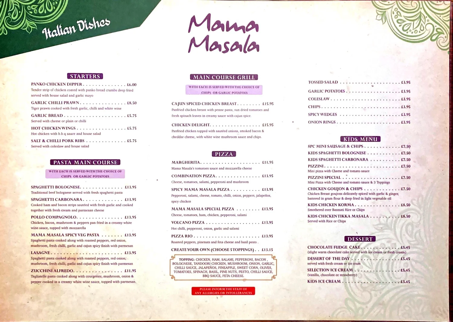 Restaurant — Mama Masala Restaurant | Londonderry