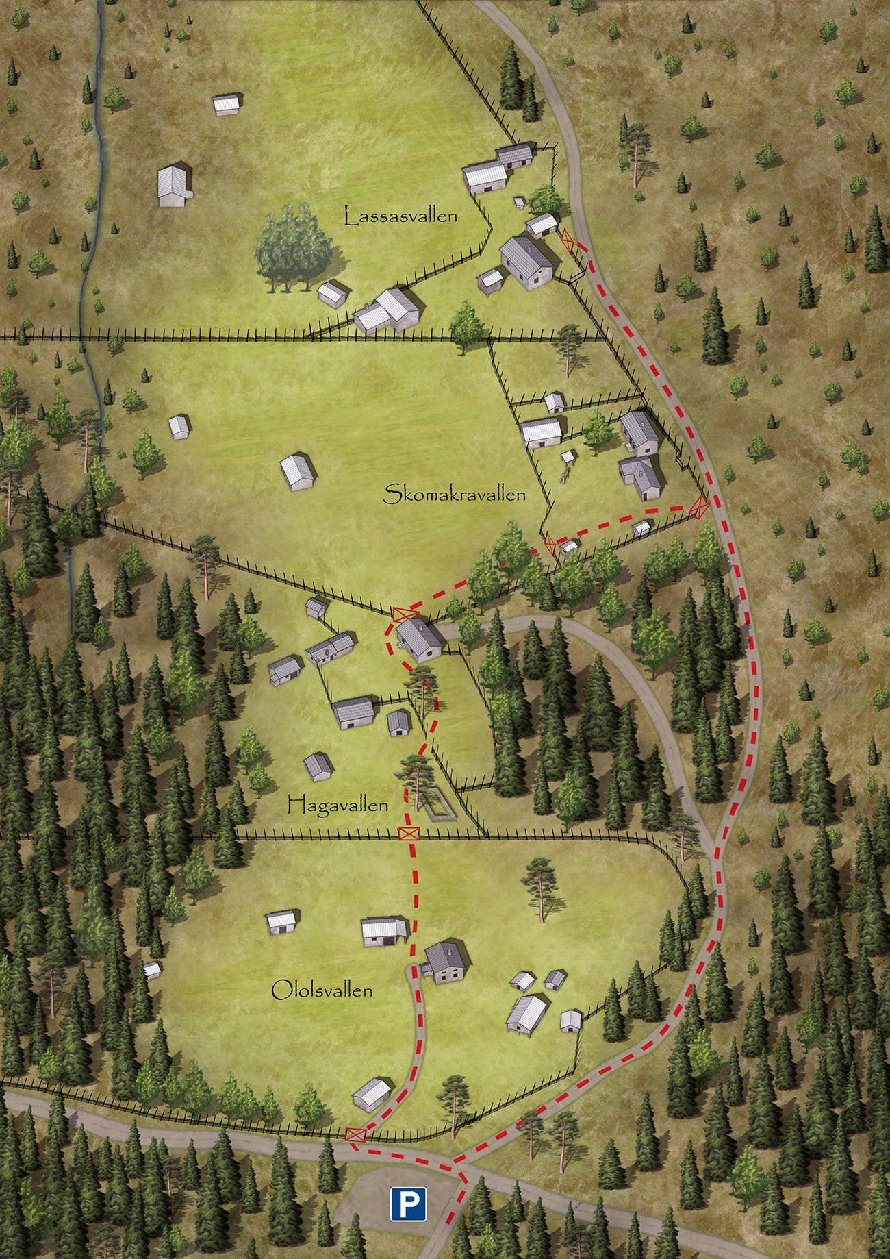 Översiktskarta — Våsbo Fäbodar