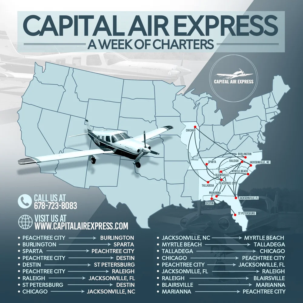 Capital Air Express Atlanta's Private Air Charter Services | On-Demand ...
